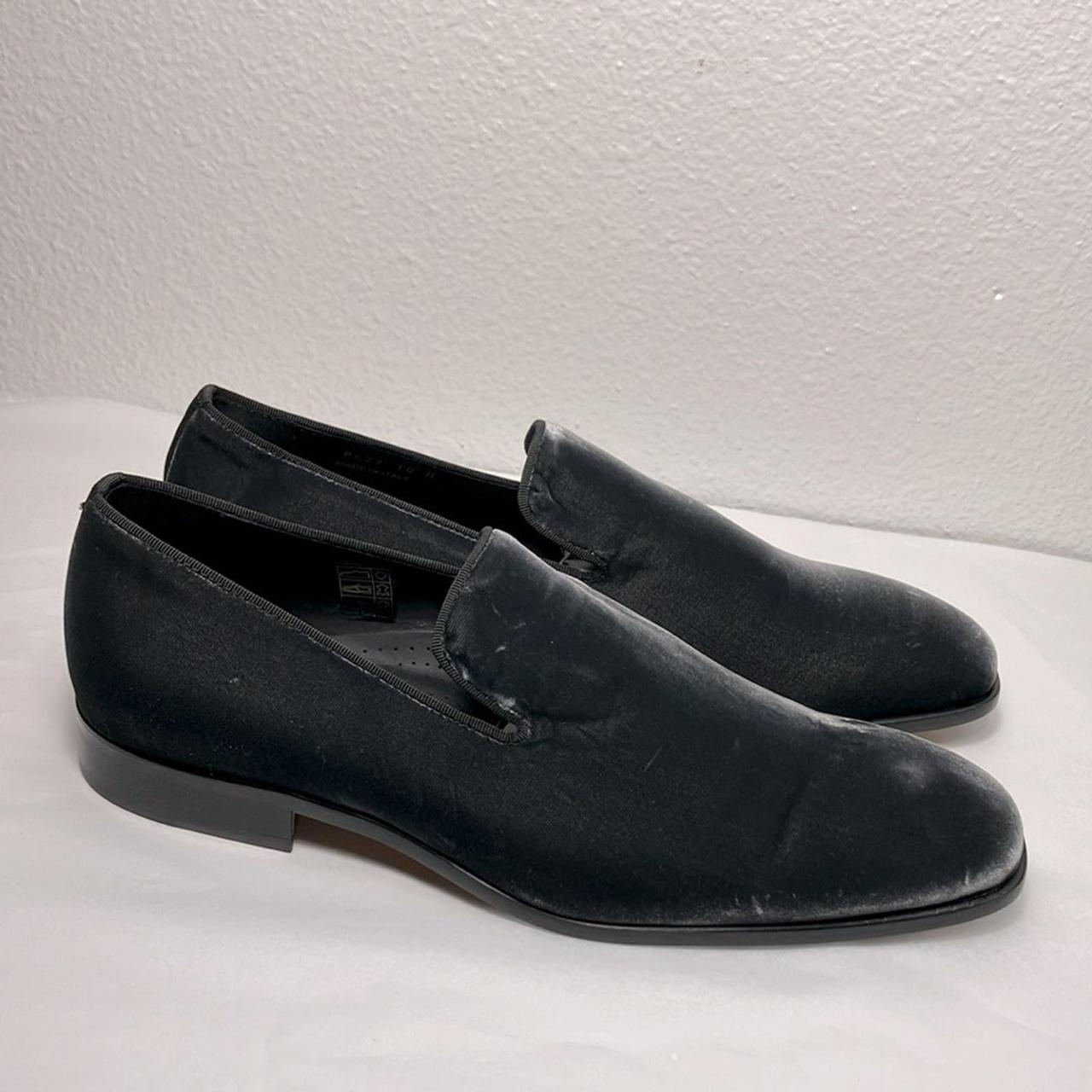 Massimo Matteo velvet leather Gray slip on loafers... - Depop
