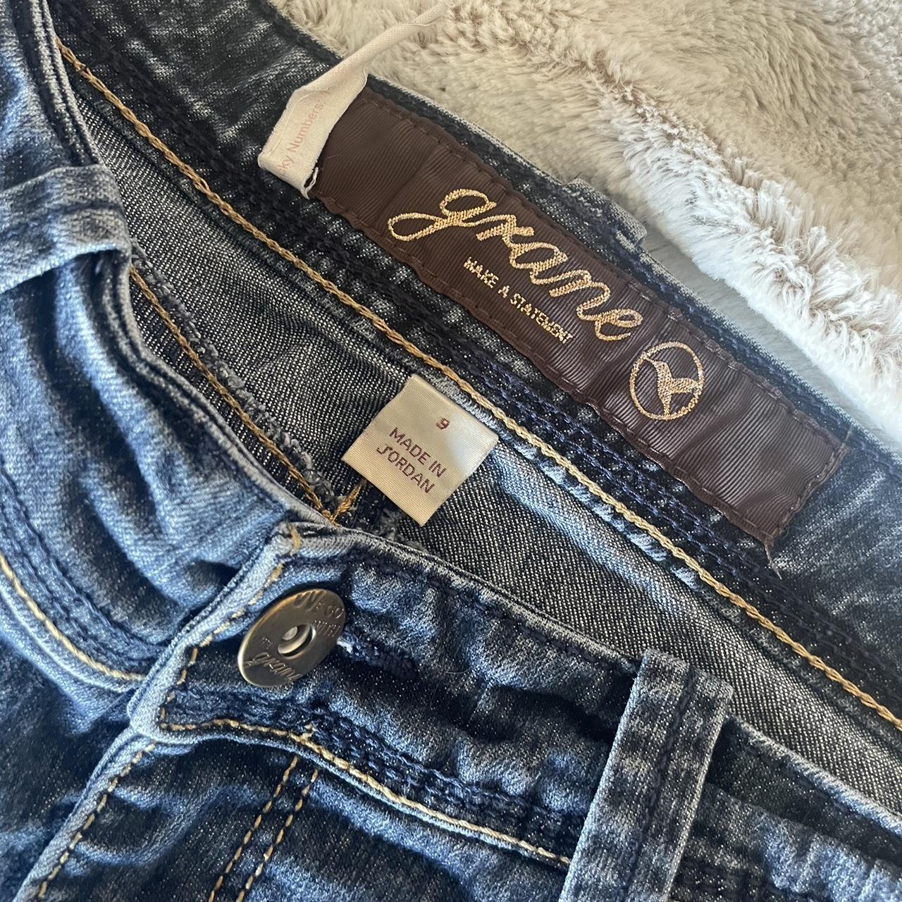 grane dark wash bootcut jeans size:9 - Depop