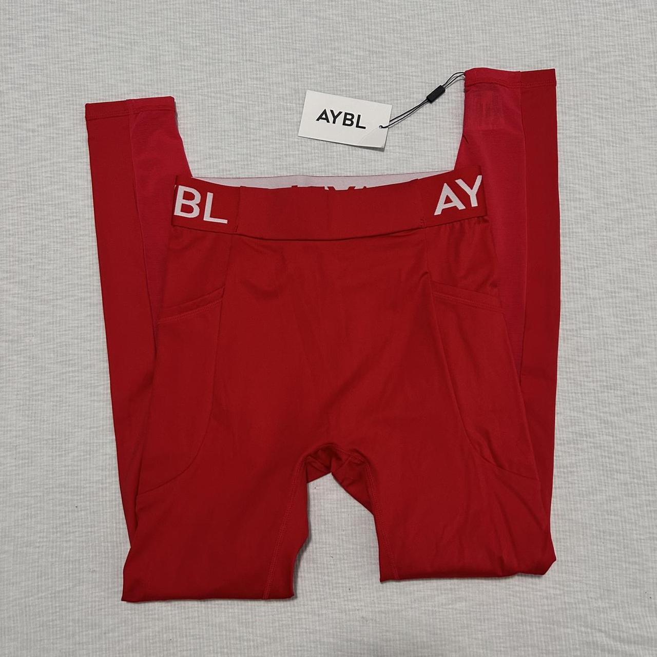 AYBL Size SMALL Red High Waisted Training Leggings... | Depop
