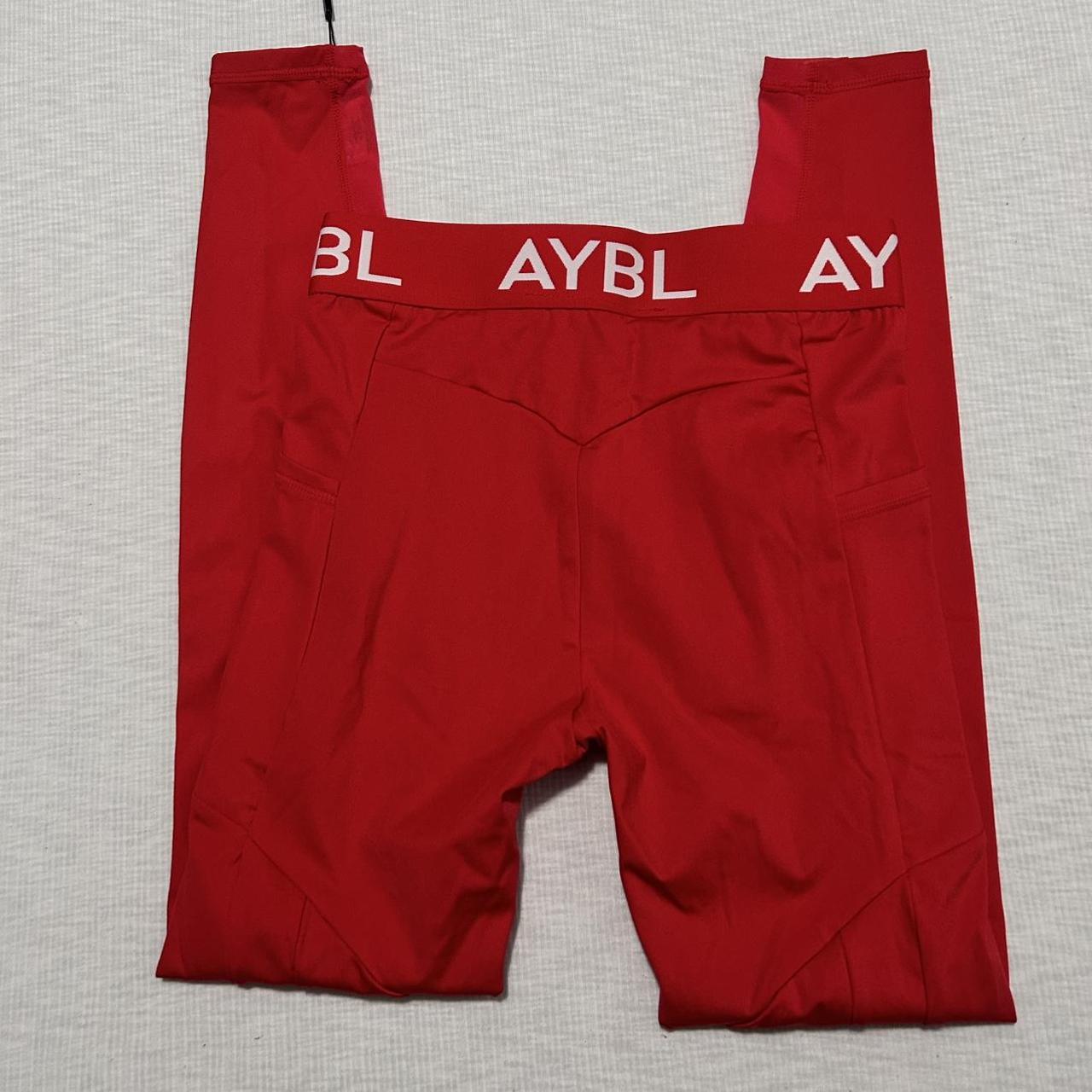 AYBL Size SMALL Red High Waisted Training Leggings... | Depop