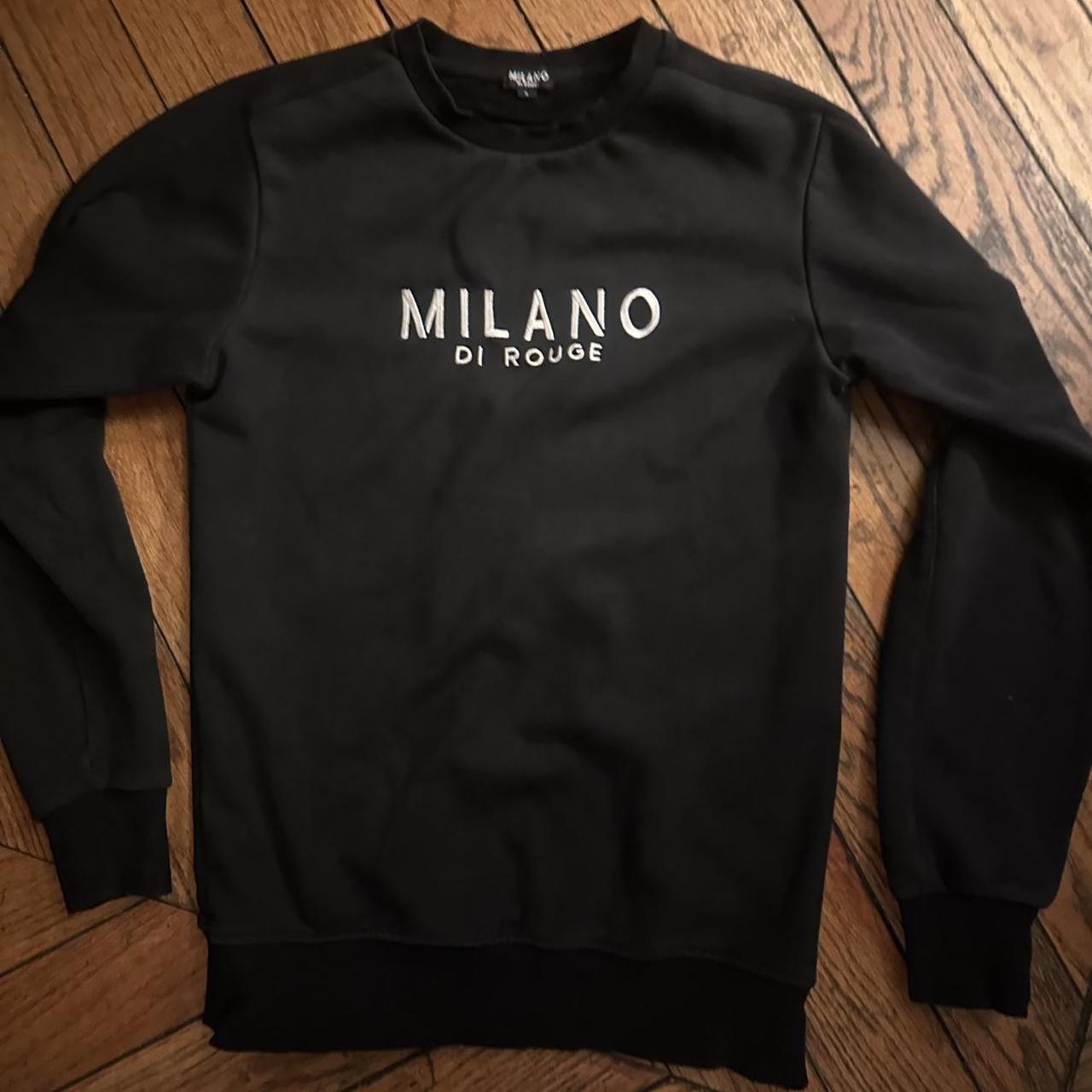 Black and white Milano Di Rouge sweatshirt | Depop
