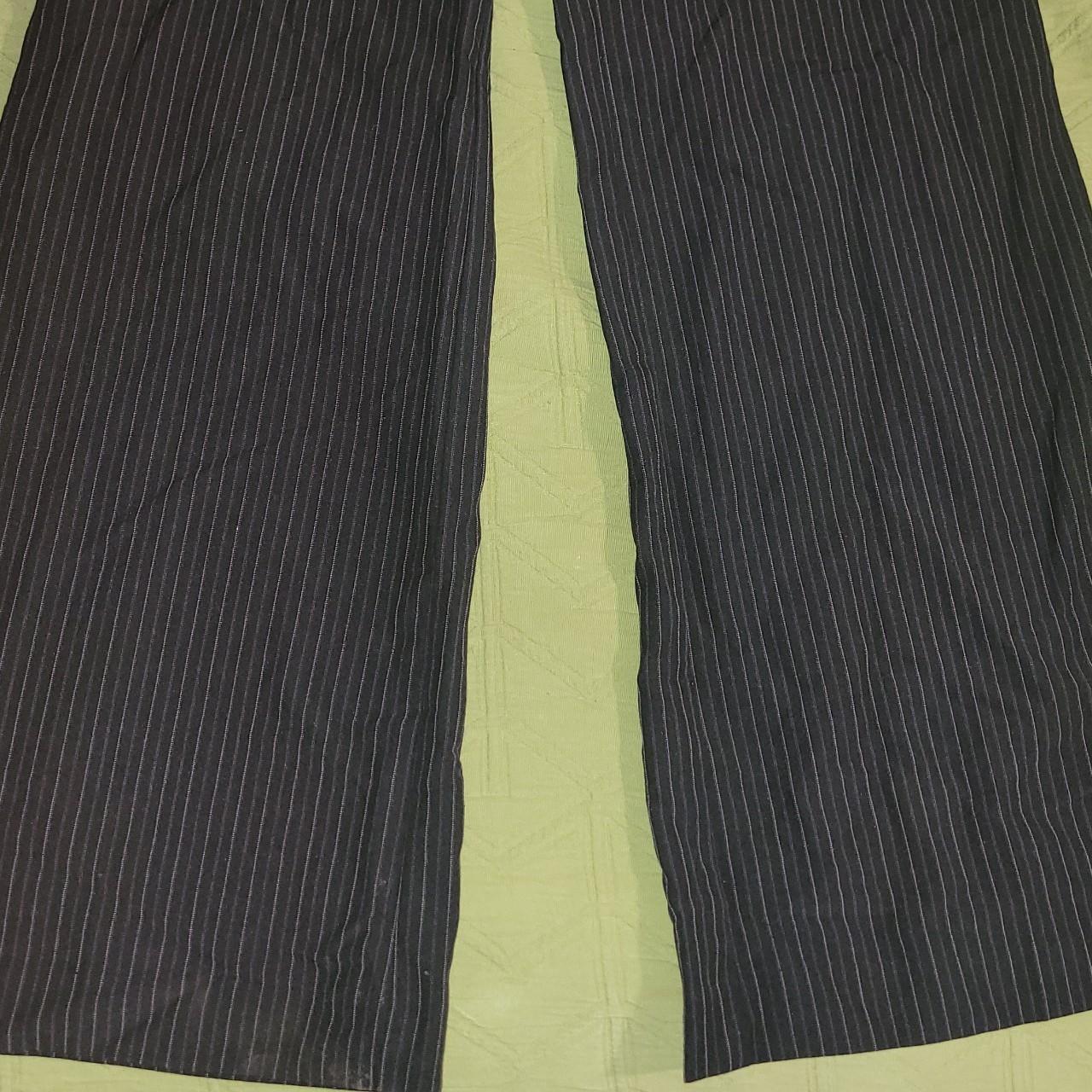 George women's slacks size 8 black with white and... | Depop