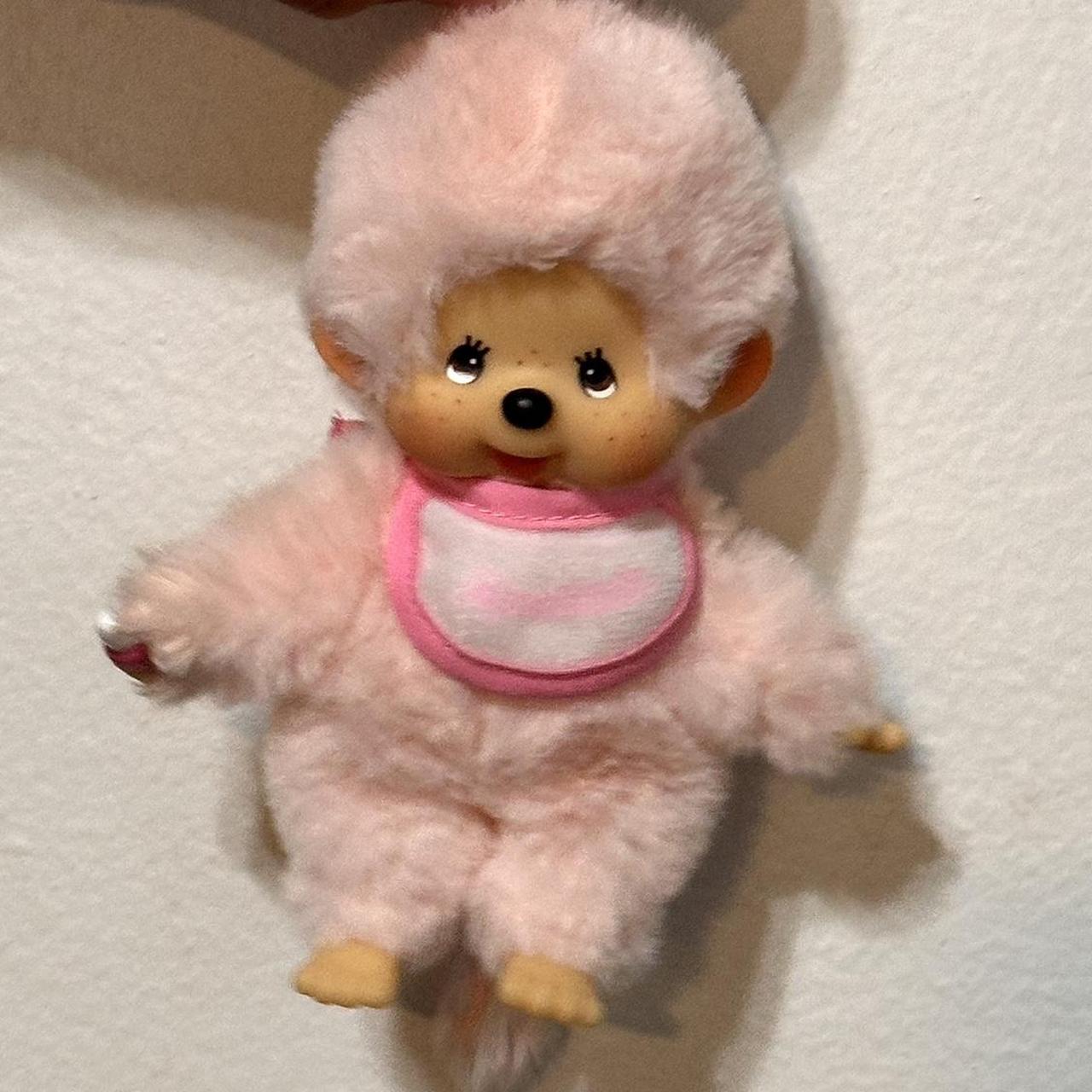 Adorable little Sanrio monchhichi plush toy in pink... - Depop