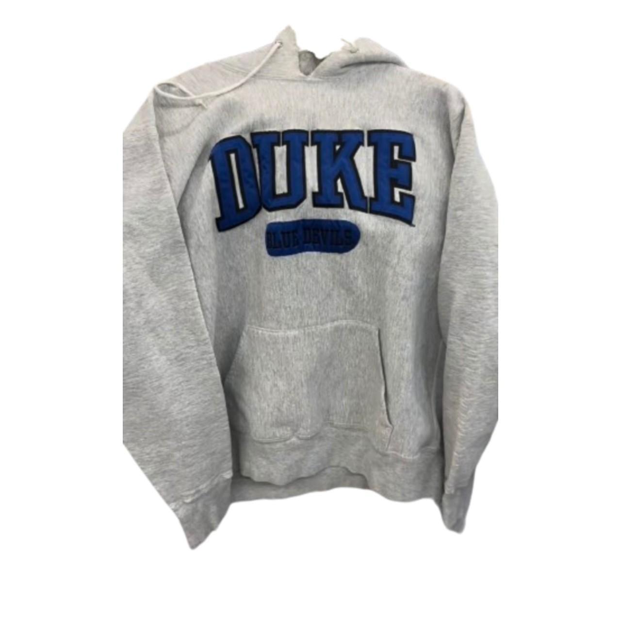 Grey Duke University college hoodie. - Depop