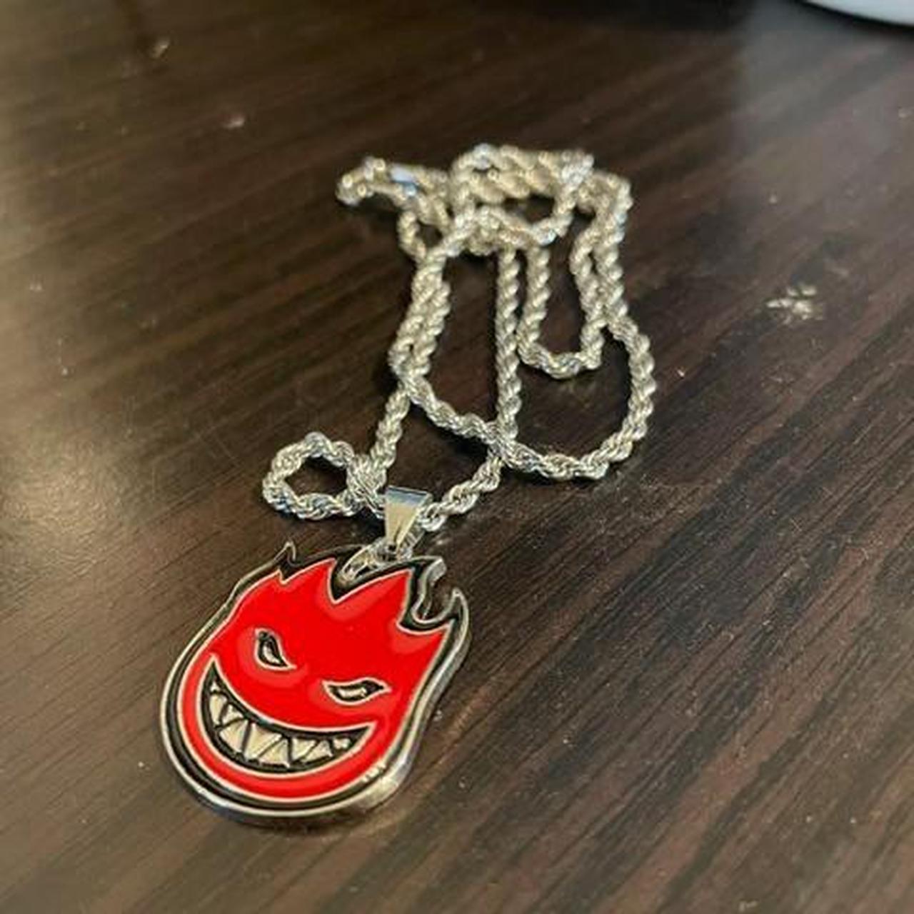 Skater spit fire necklace pendant chain included... - Depop