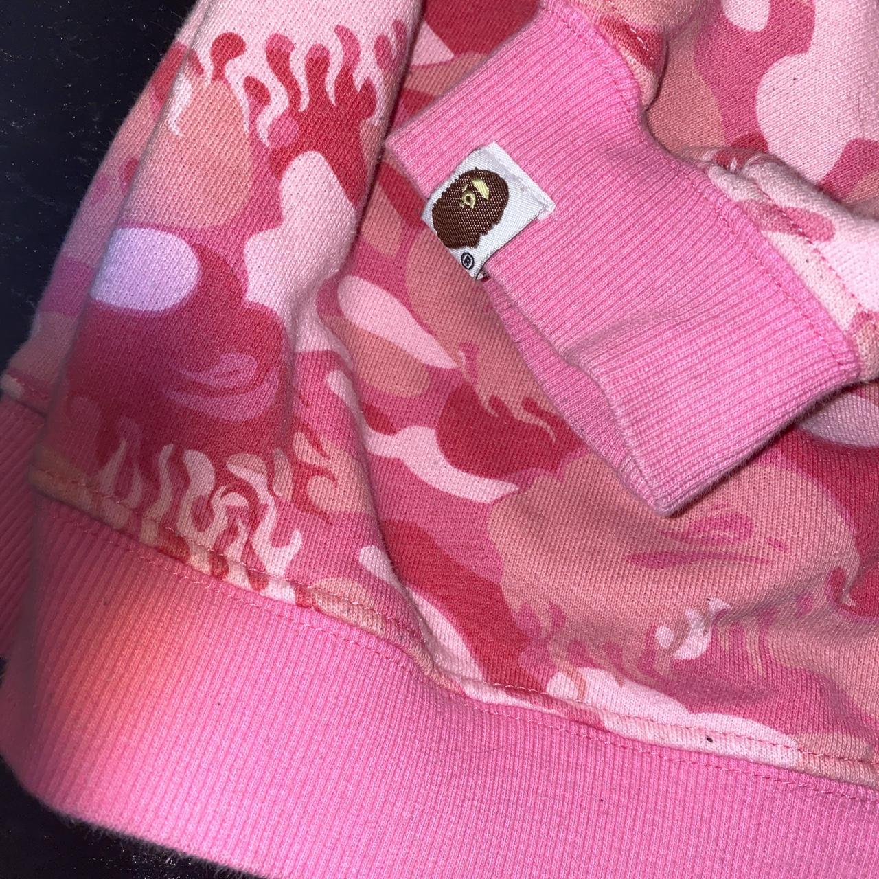 Pink bape zip-up jacket (Repop) - Depop