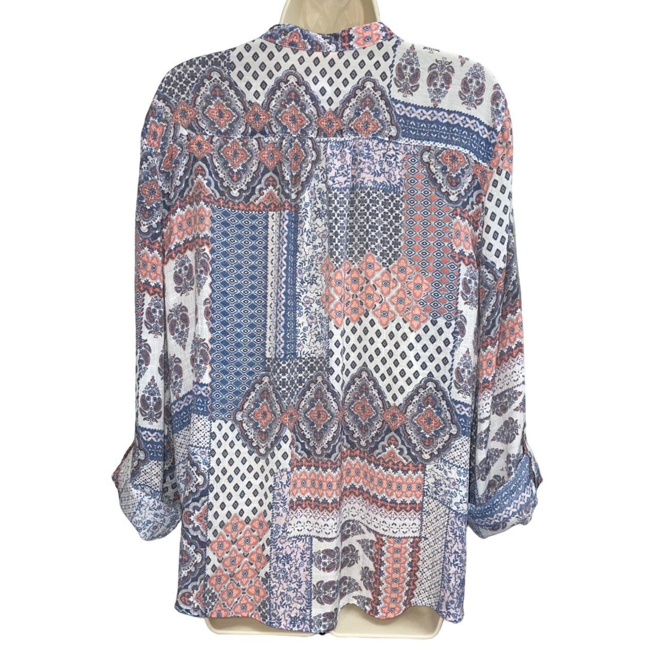 Features: • Ruby Rd. Semi-Sheer Blouse • 65% Rayon... - Depop