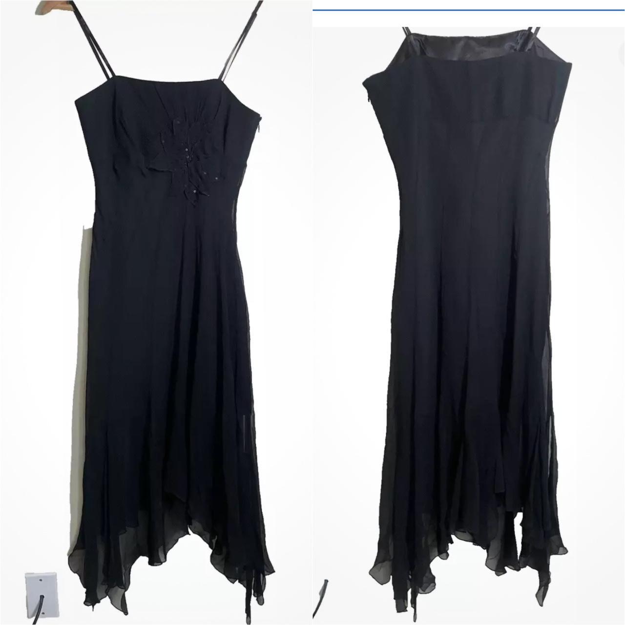 Vintage Y2K Strapless Silk Formal Dress Tissue Hem... | Depop