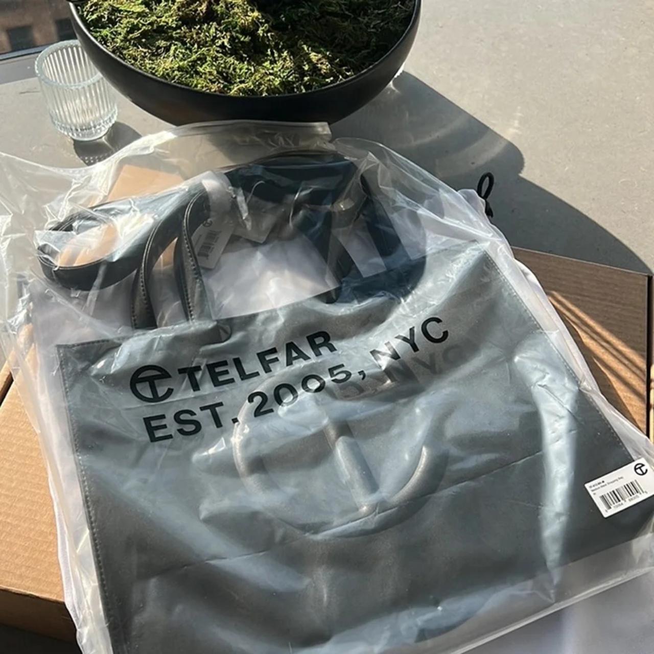 telfar black medium shopping bag new with tags and... - Depop