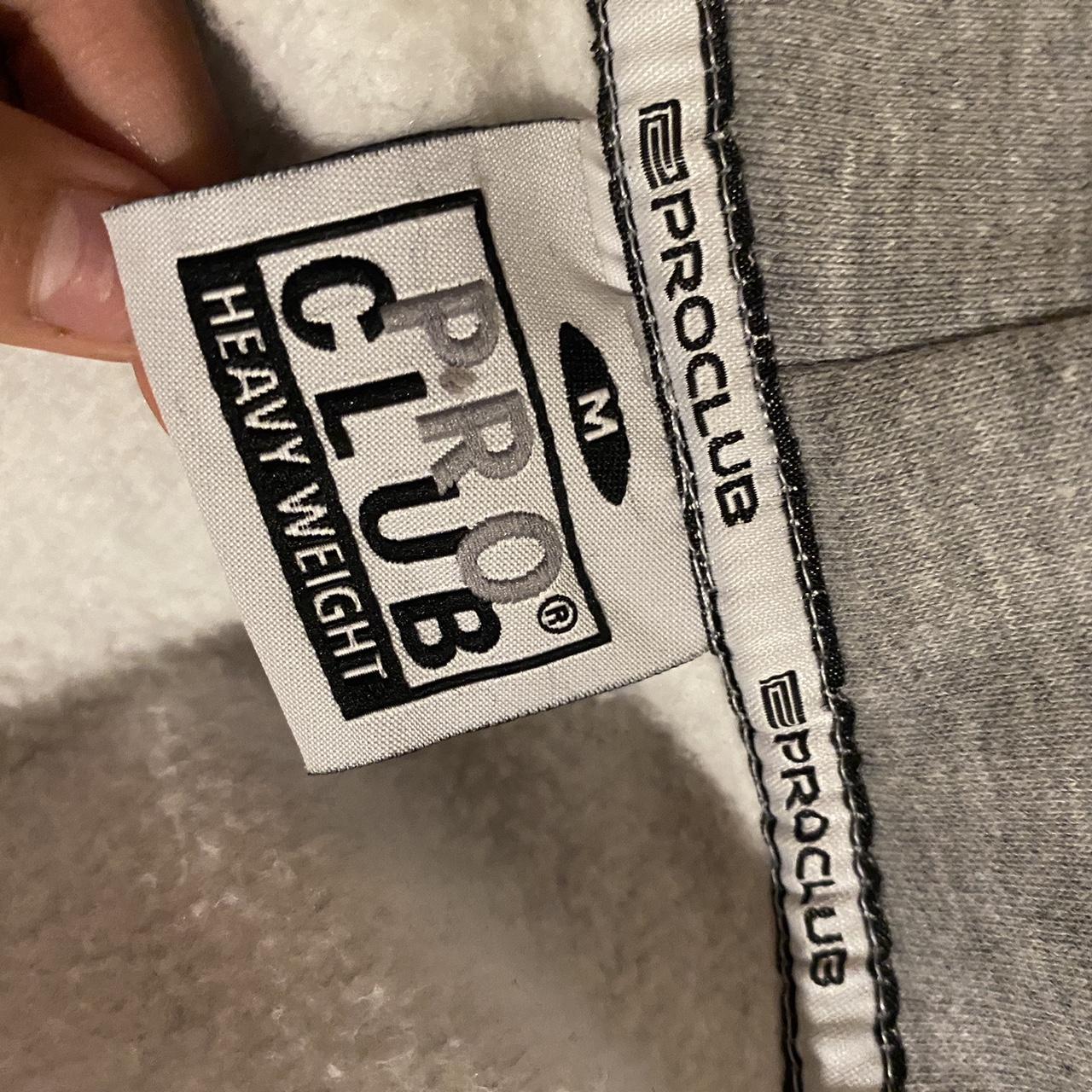 medium gray heavy weight proclub the zipper fell off - Depop