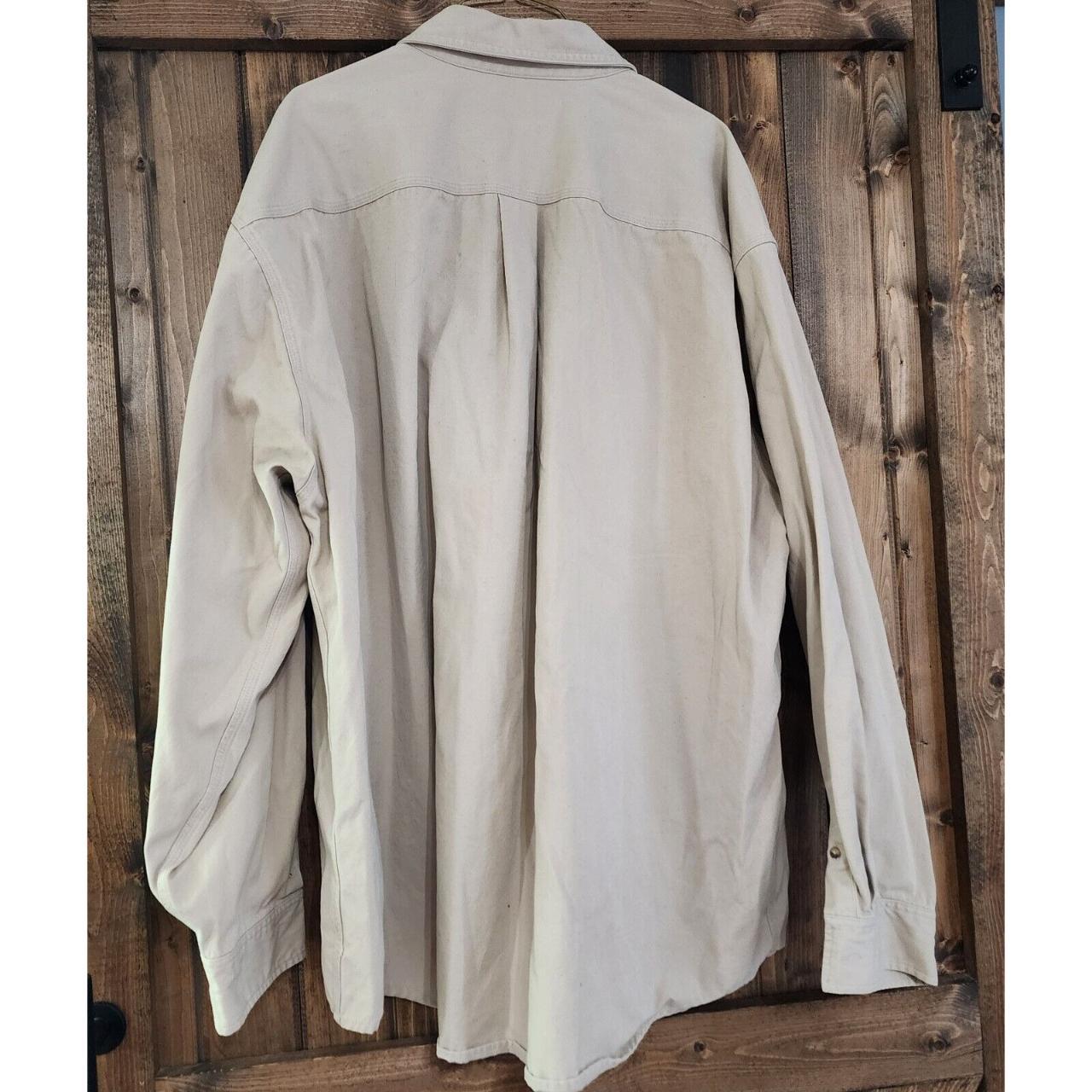 This Carhartt Tan Canvas Work Shirt is a classic... - Depop