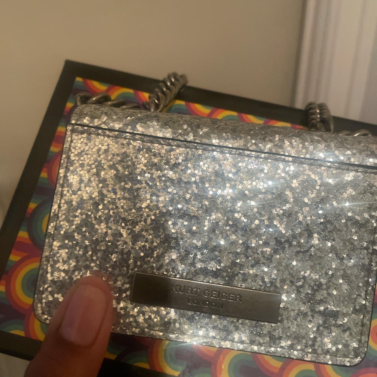 Silver glitter mini kurt bag #glitterbag glitter,... | Depop