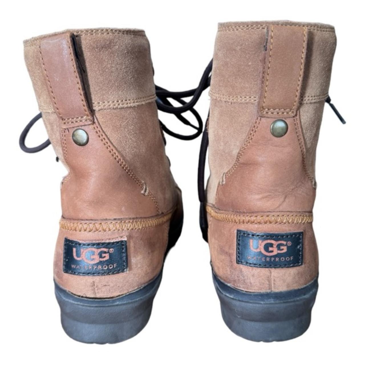 UGG Azaria Waterproof Leather Suede Ankle Boot. Depop