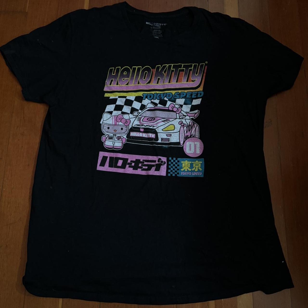 Vintage hello kitty race car tee - Depop