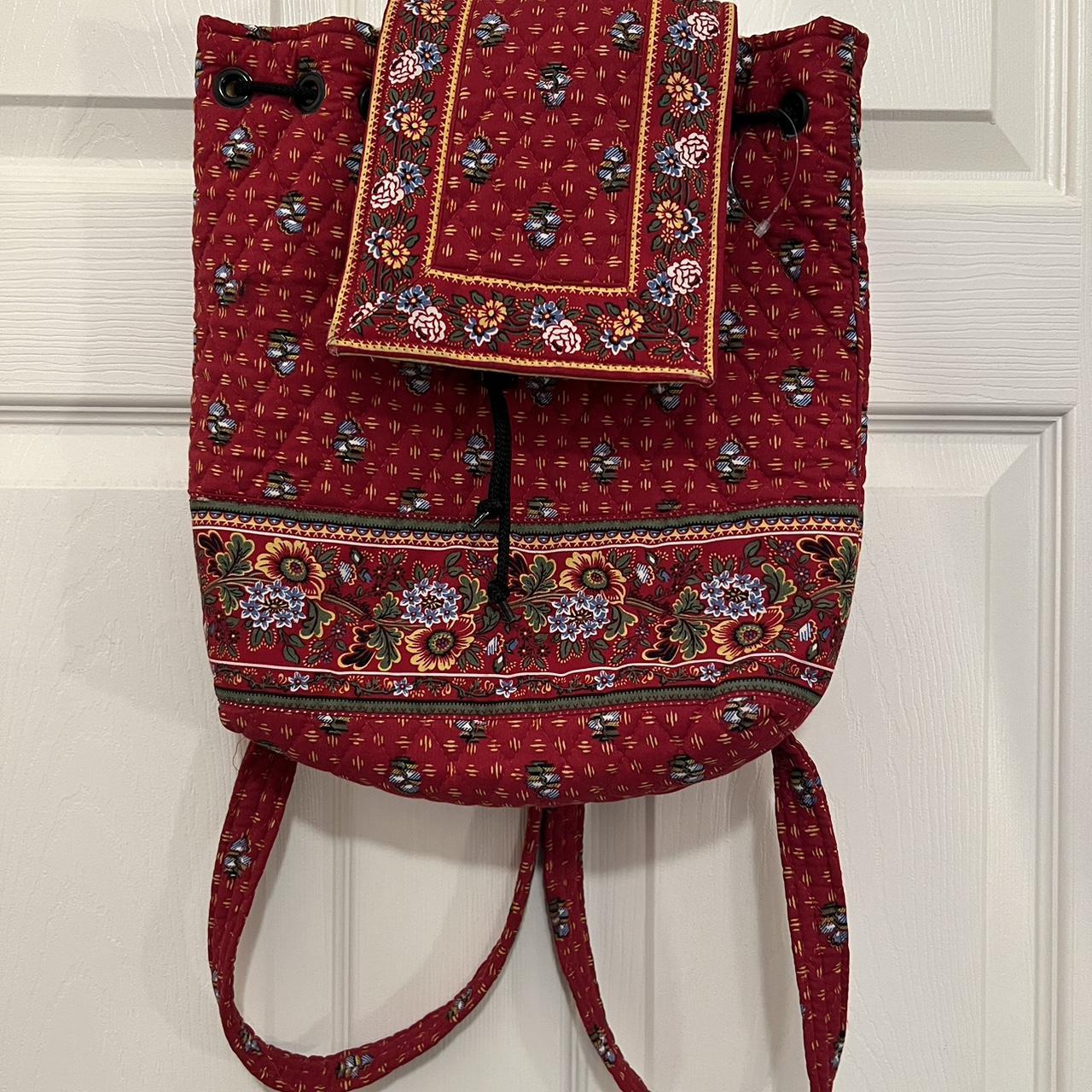 Red Vera Bradley small backpack ️ - Depop