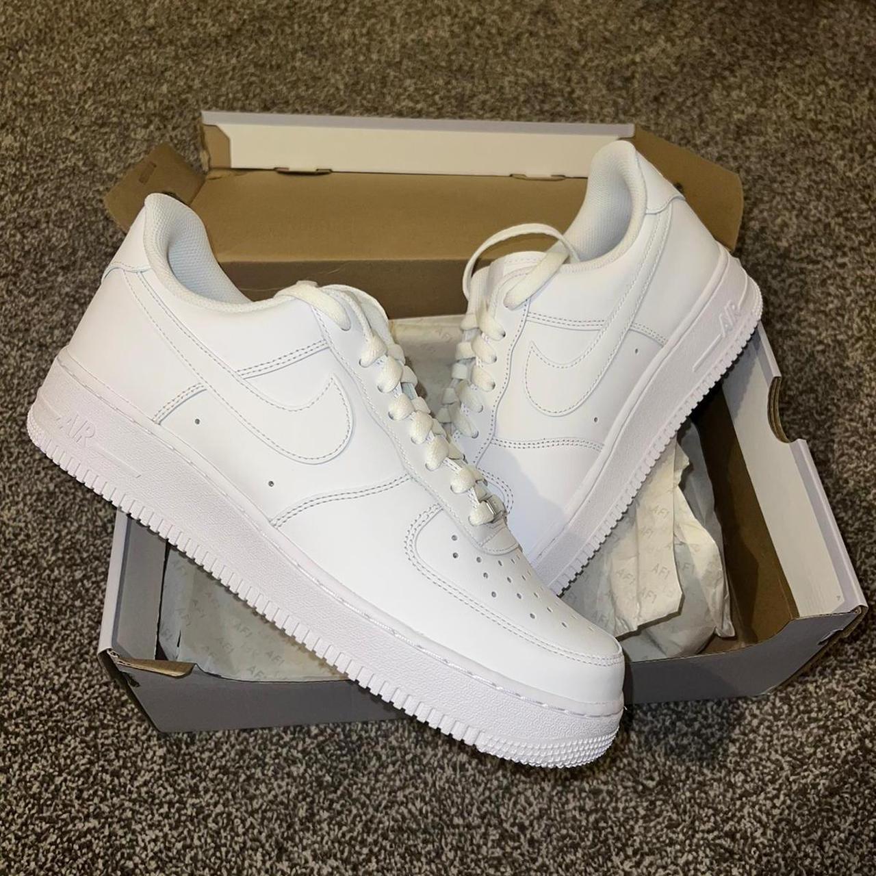 Nike white AirForce 1 • men’s Uk size 10 •... - Depop
