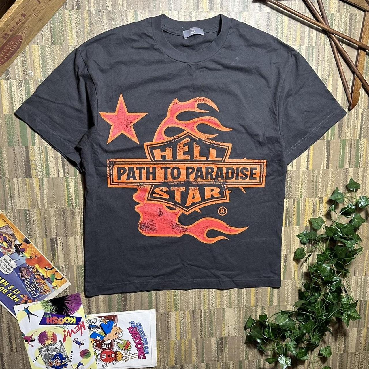 Hellstar Tour All Over Print Biker Tee Front Back... - Depop