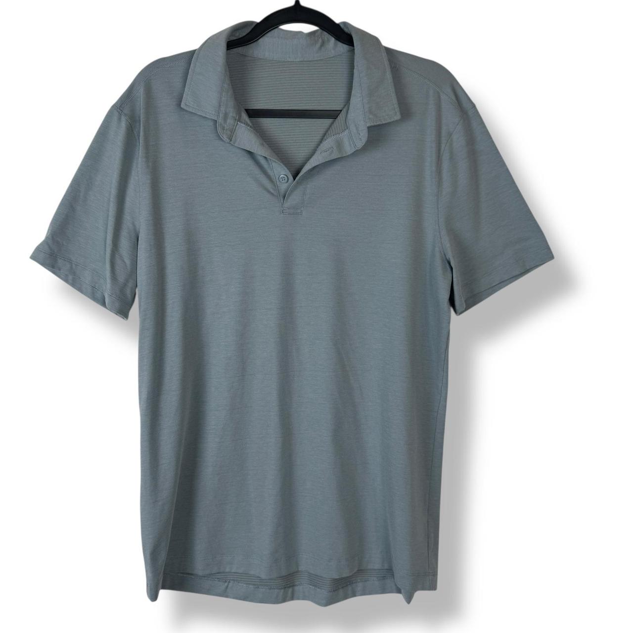 Lululemon Mens Polo Shirt Size Large Blue Minimalist... | Depop
