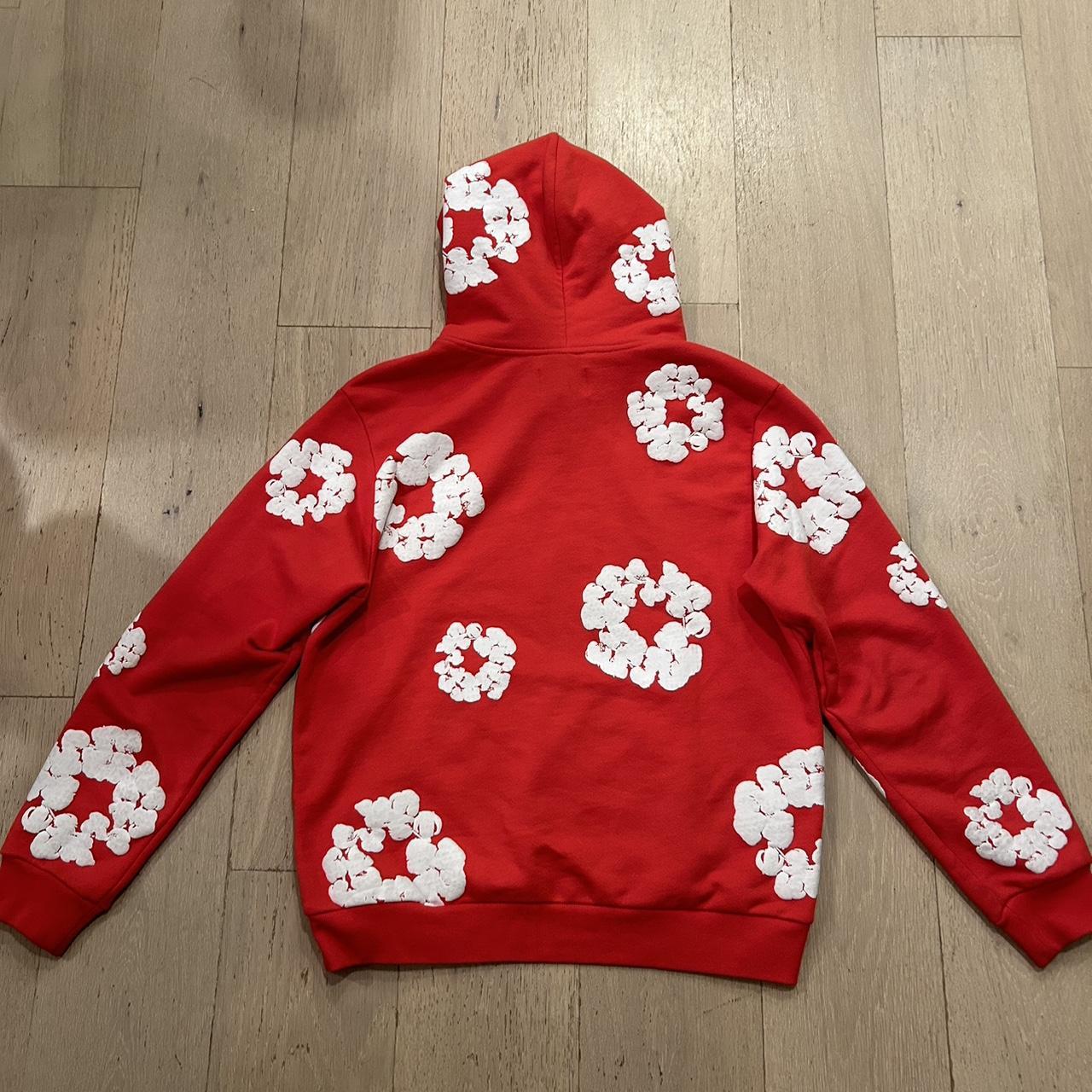 Denim Tears Hoodie, size small, red - Depop