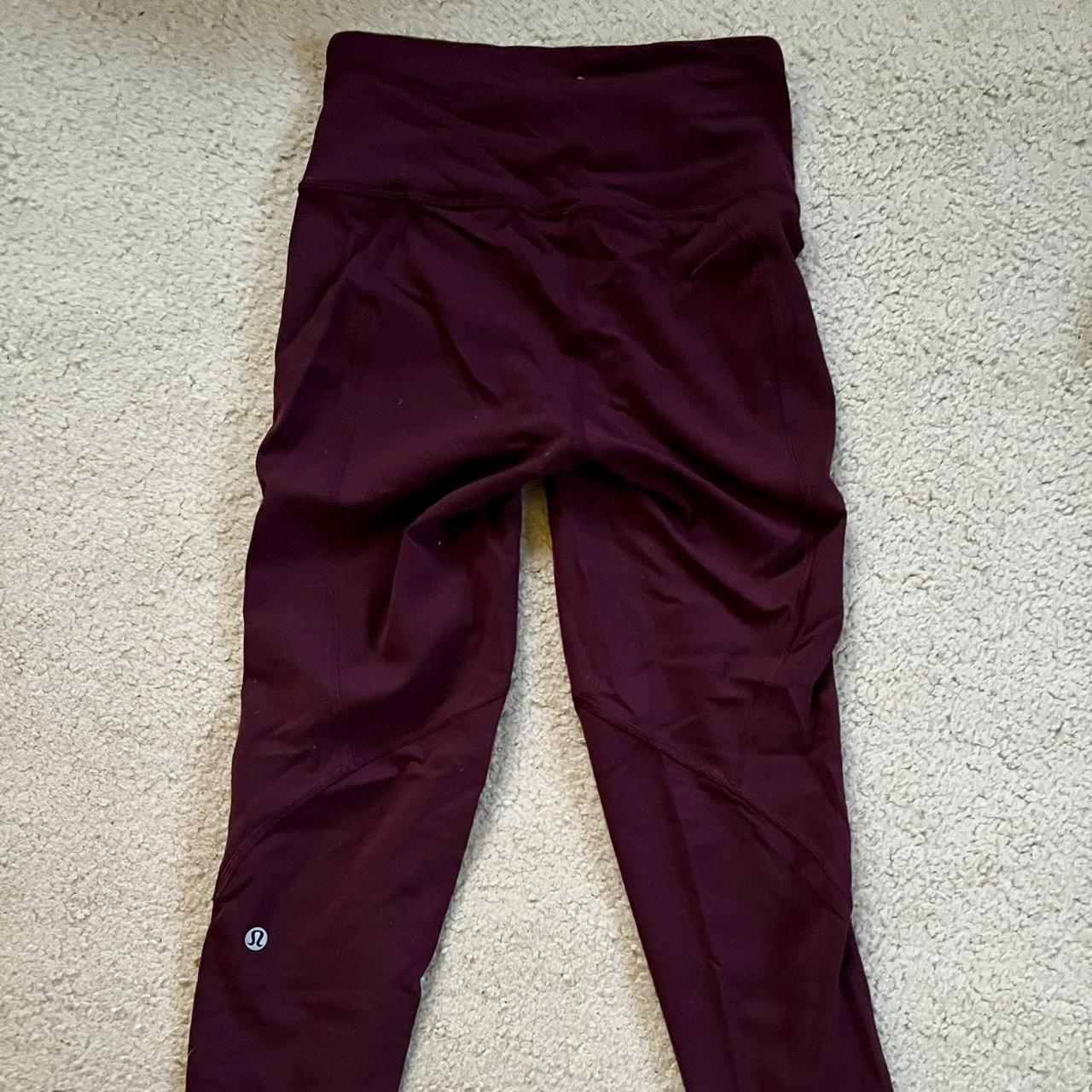 Lululemon maroon leggings - Depop