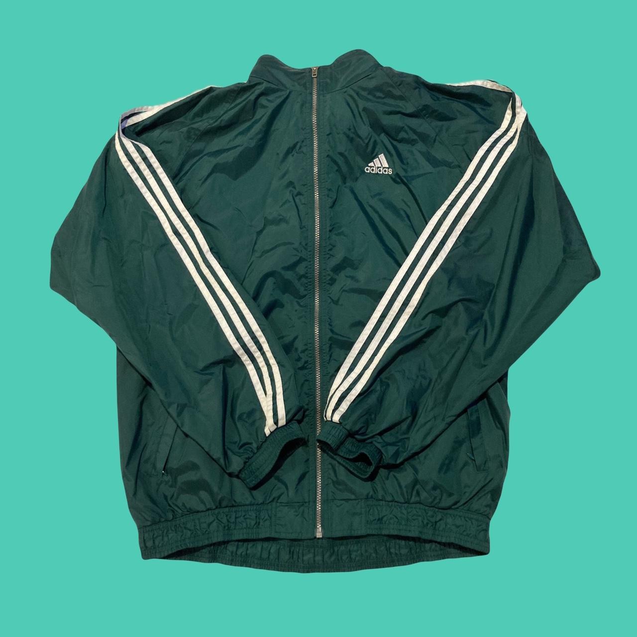 Adidas Zip Up Windbreaker Training Jacket Roll Up Depop
