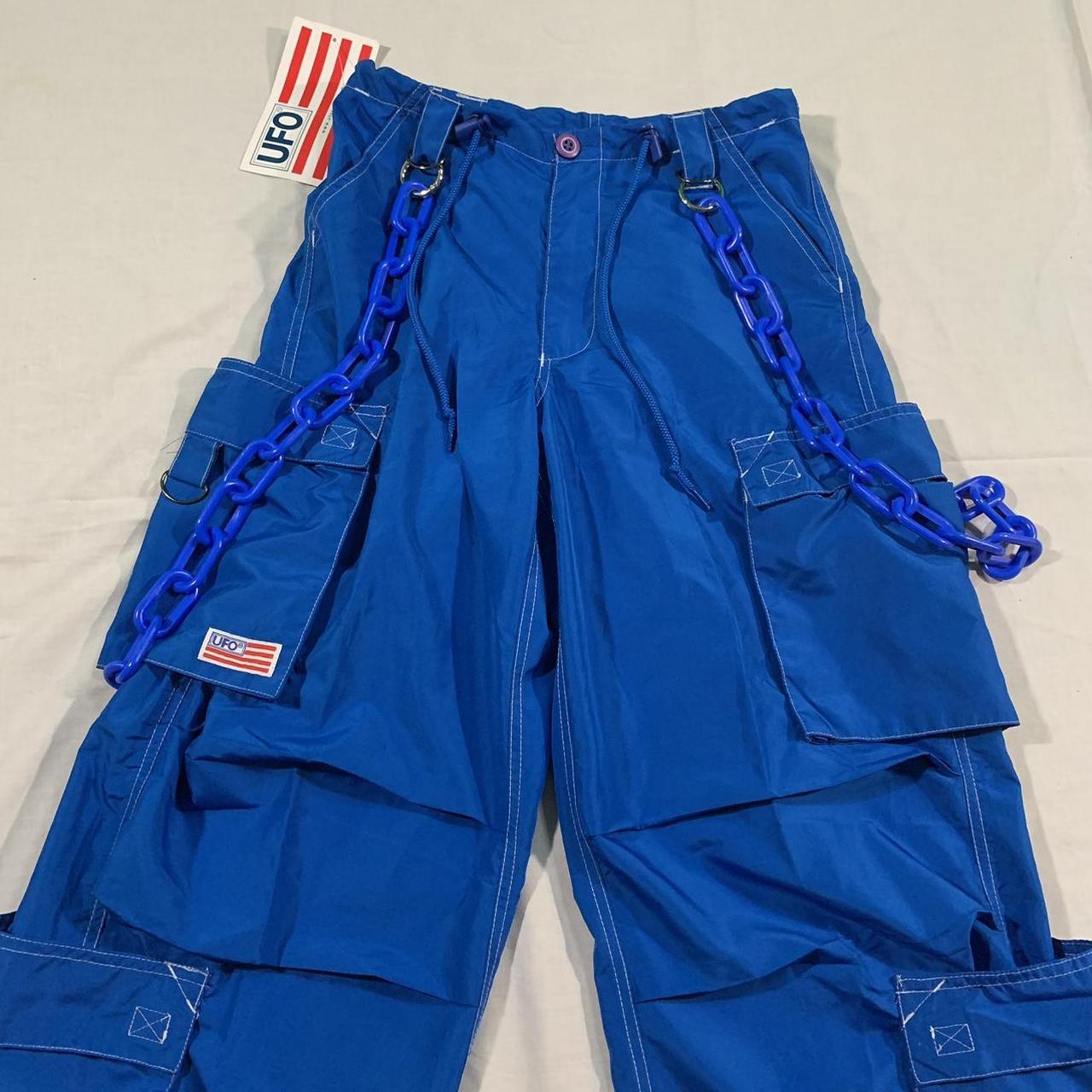 vintage 90s / 2000s deadstock blue ufo bondage rave... - Depop