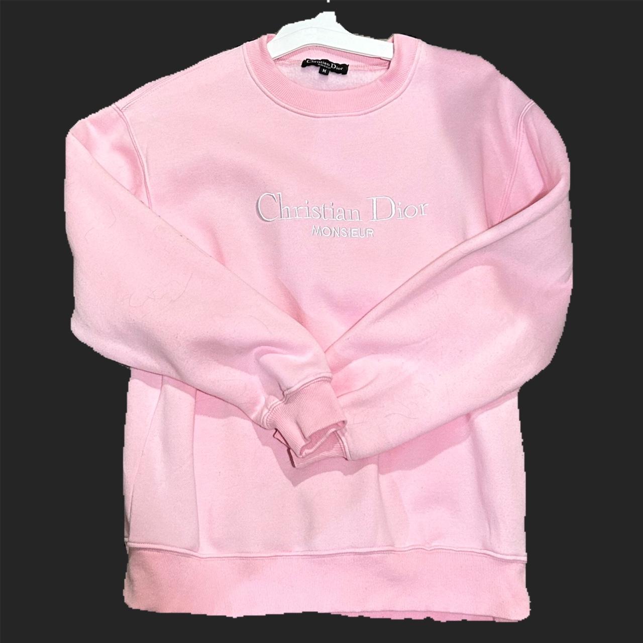 Pink dior crew neck - Depop