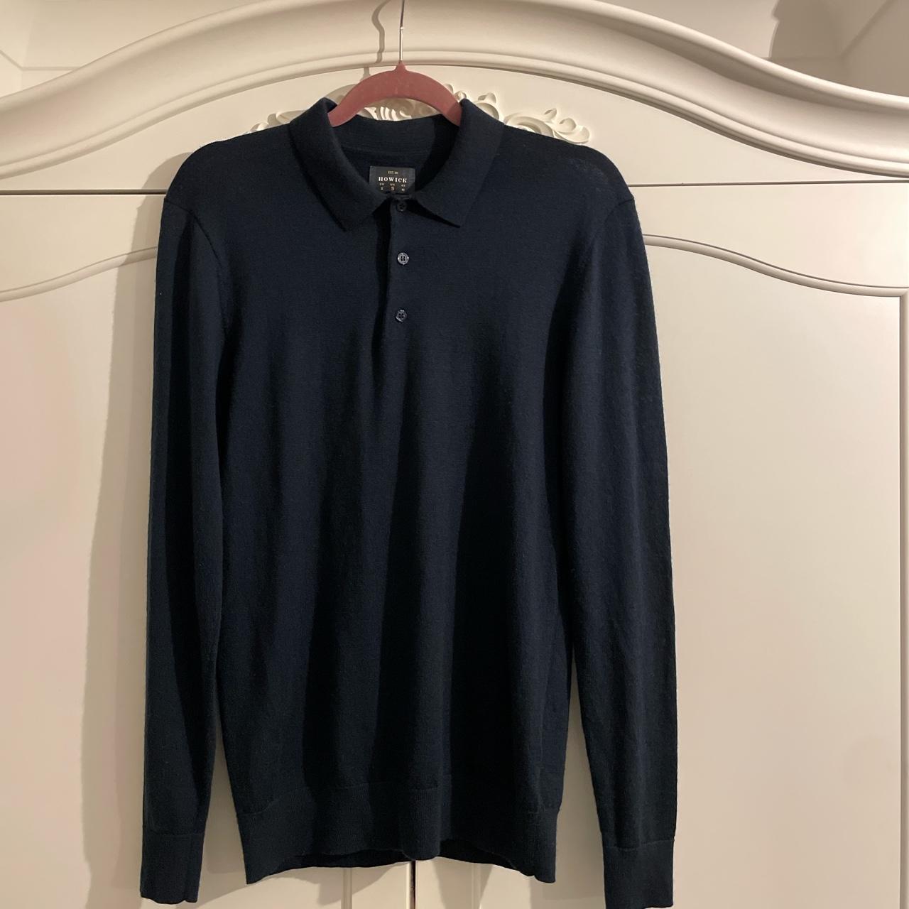 Howick long sleeve polo shirt grey, worn once size... - Depop