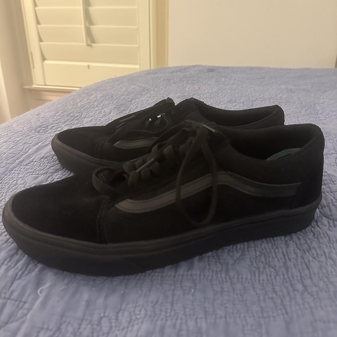 All Black vans Men’s 10 Worn maybe once - Depop