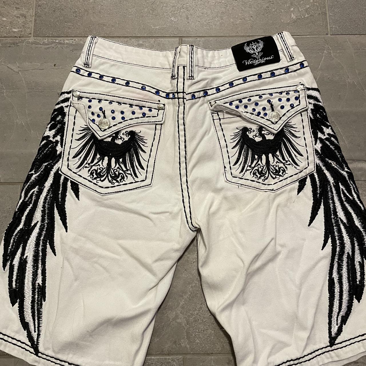 Fire Victorious jorts, a little staining on the left... - Depop