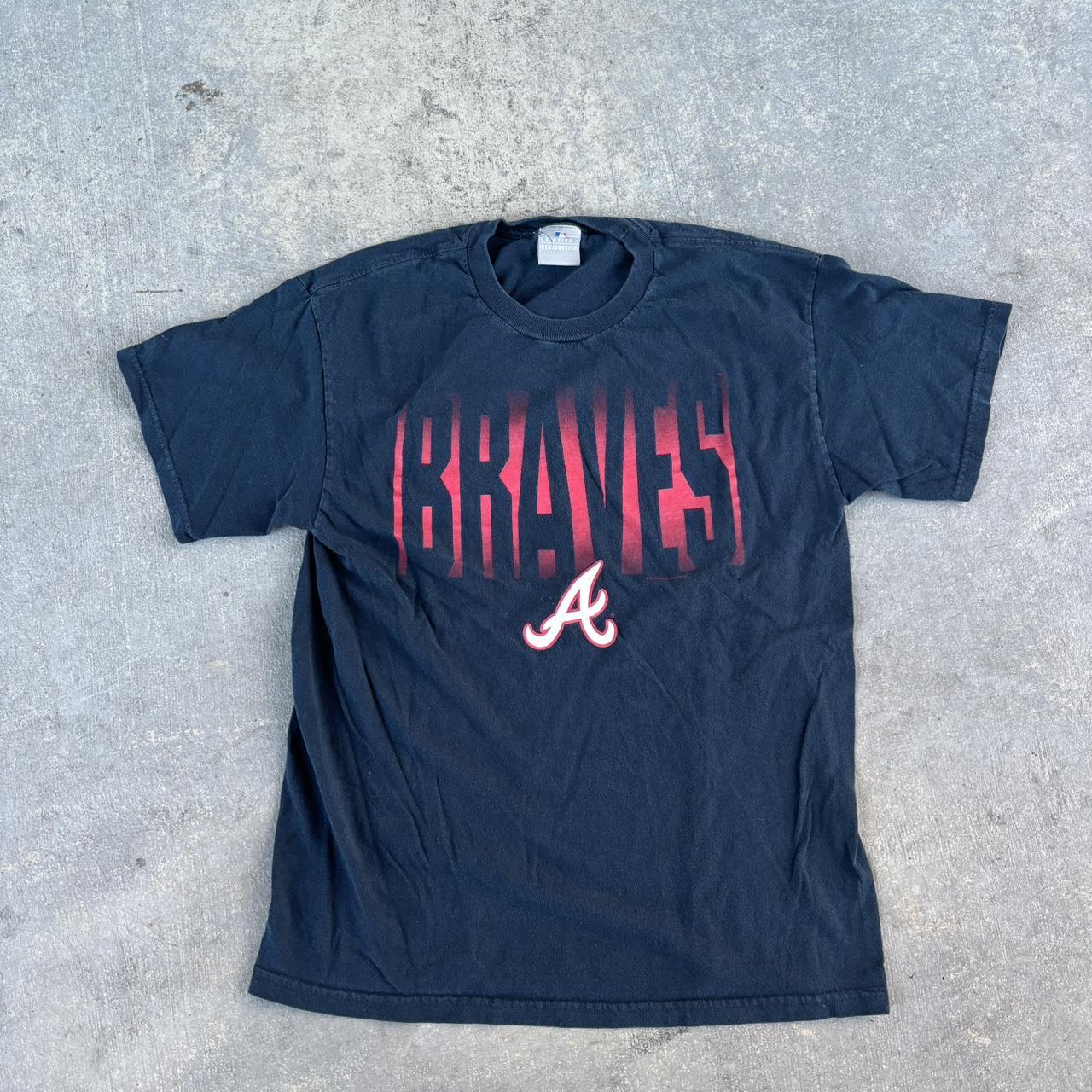 Vintage 2000s Beautiful Sunfaded Atlanta Braves MLB... - Depop