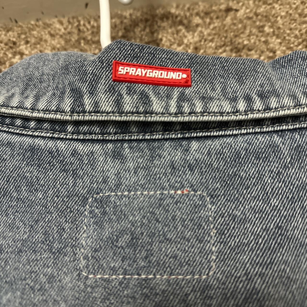 Limited edition Blue spray ground Jean jacket brand... - Depop