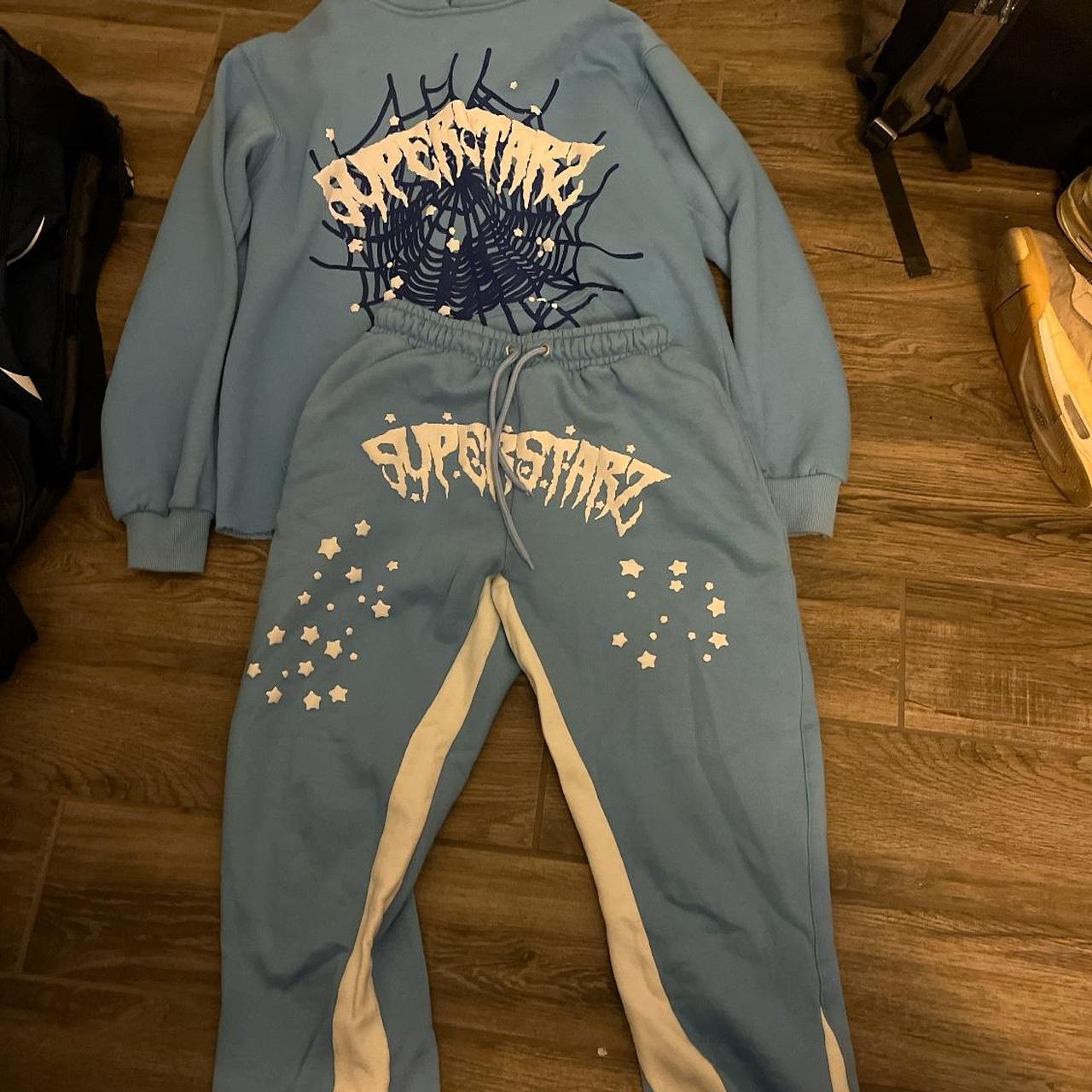Blue Spider tracksuit #tracksuit | Depop