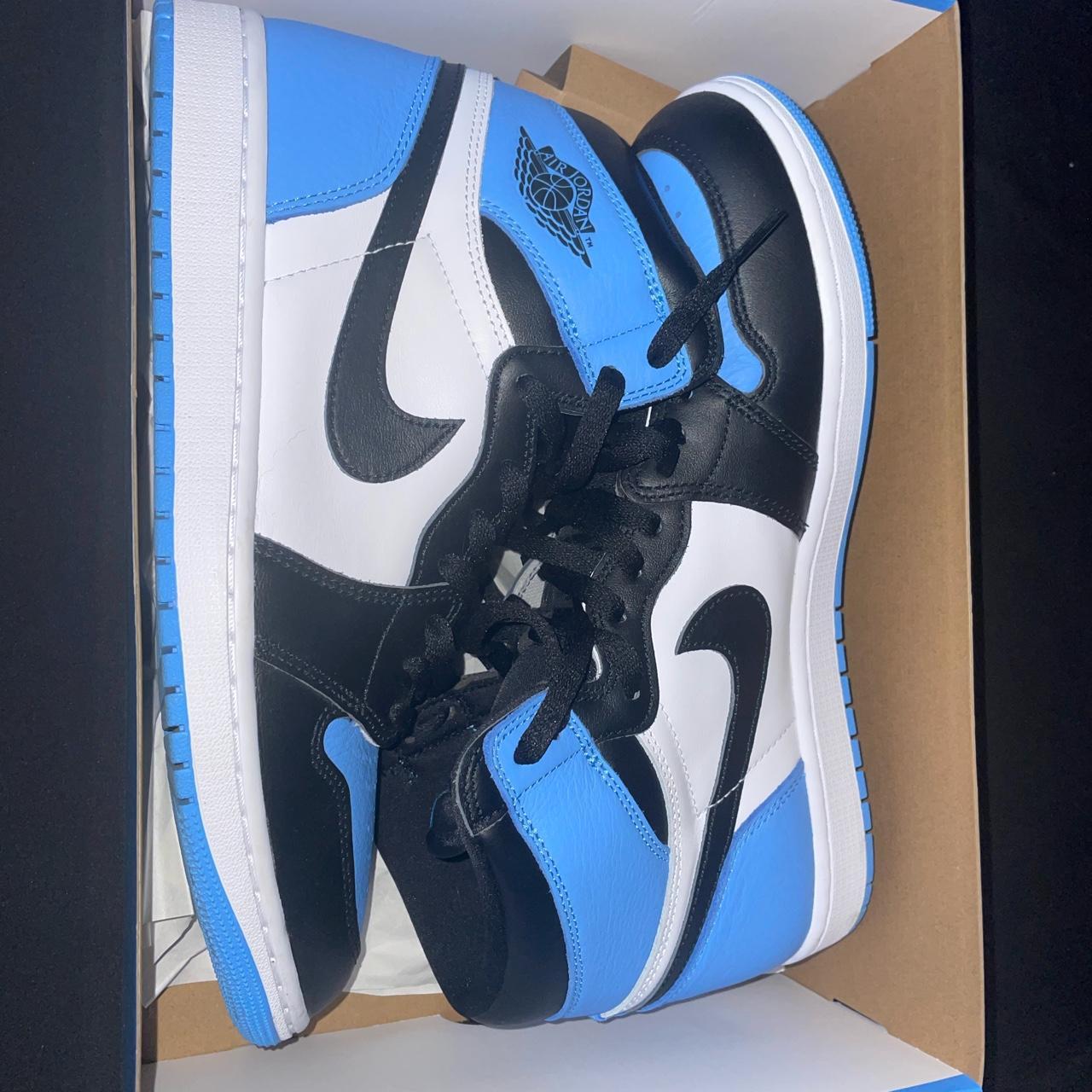 jordan 1 high ‘unc toe’ worn once spare laces very... - Depop