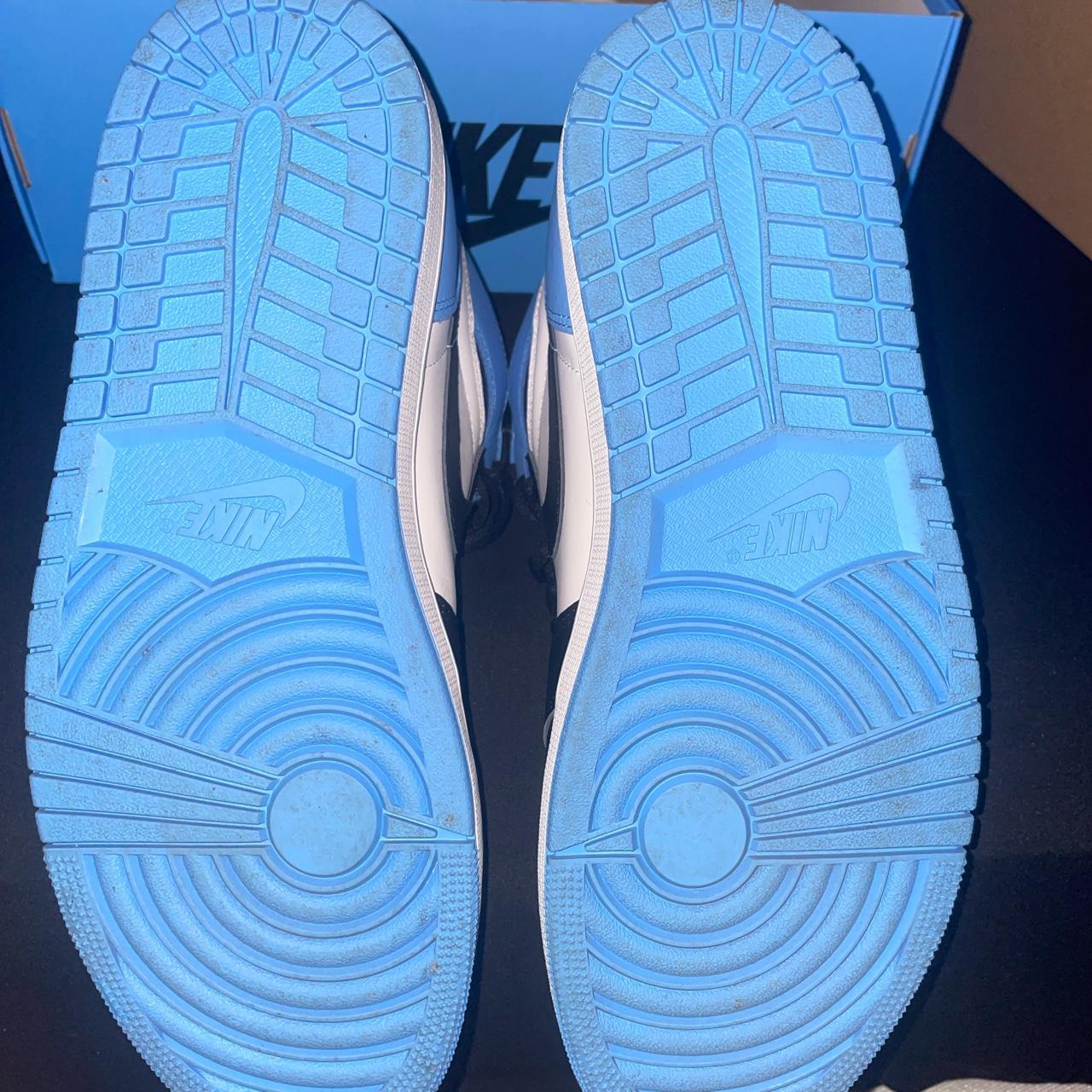 jordan 1 high ‘unc toe’ worn once spare laces very... - Depop