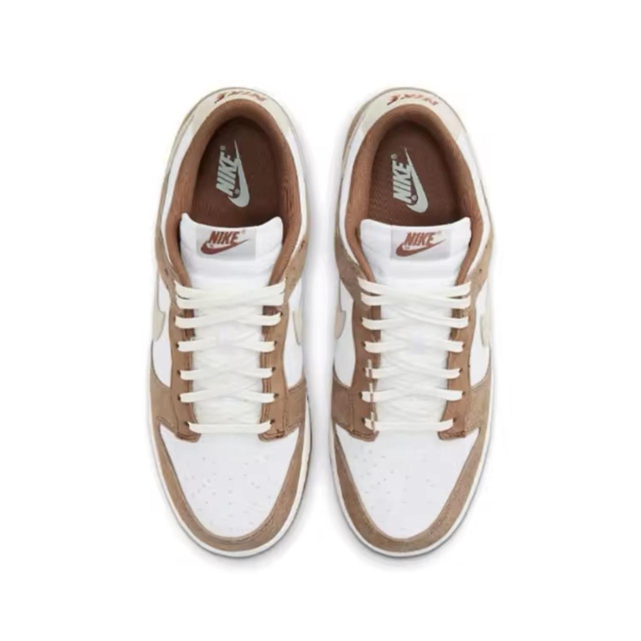 Nike Dunk Low brown and cream colored suede very... | Depop