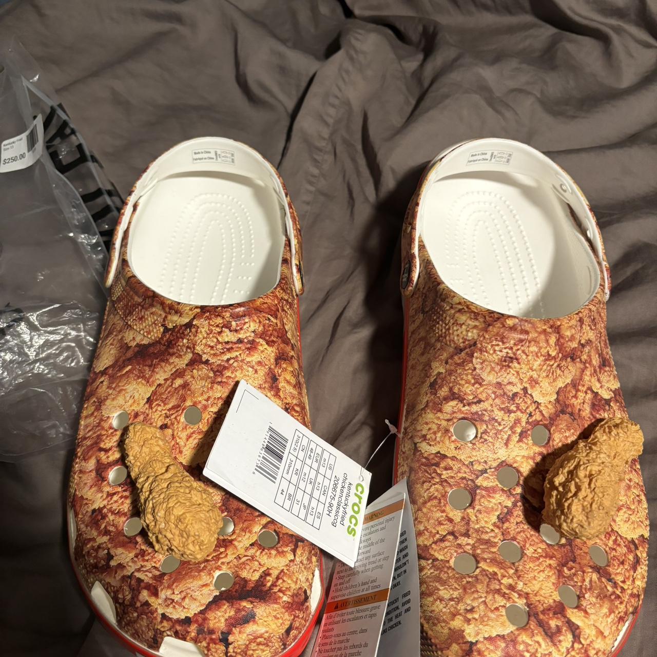 Brand new KFC x Crocs. Never worn. Still smell like... - Depop