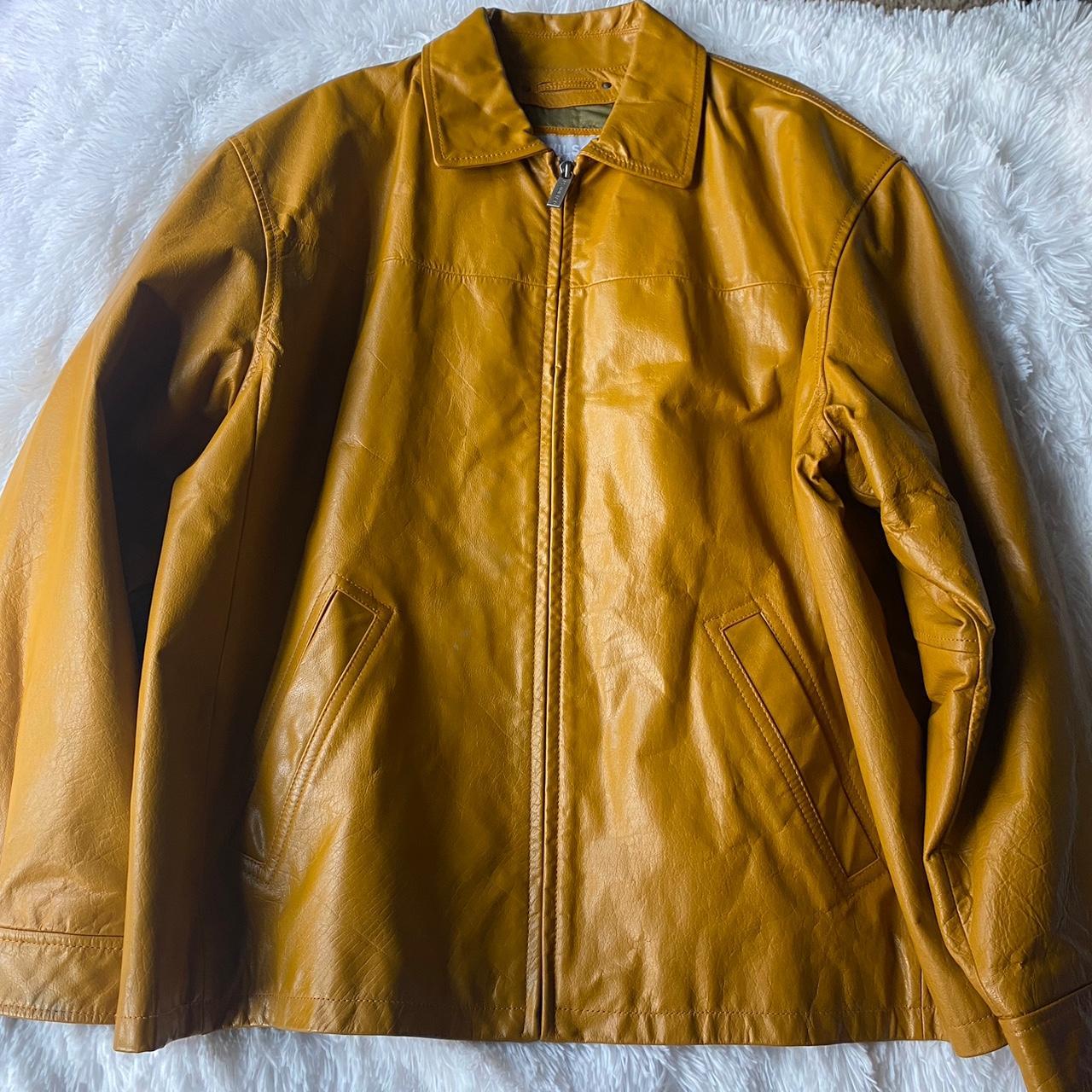 Yellow Wilson’s Leather Jacket - Depop