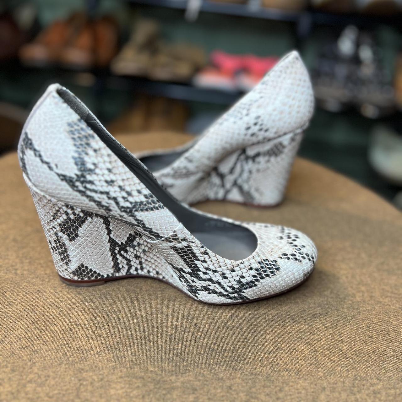 Tory Burch Python Embossed Leather Wedges. Gently... - Depop