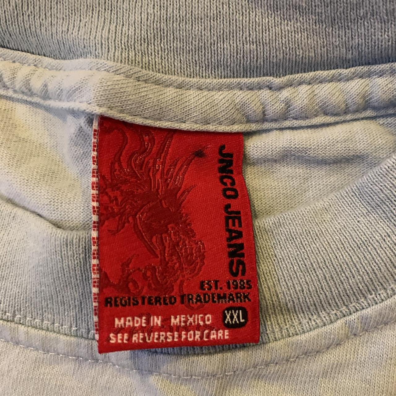 Vintage Y2K GRAIL baby blue jnco shirt -tagged XXL... - Depop