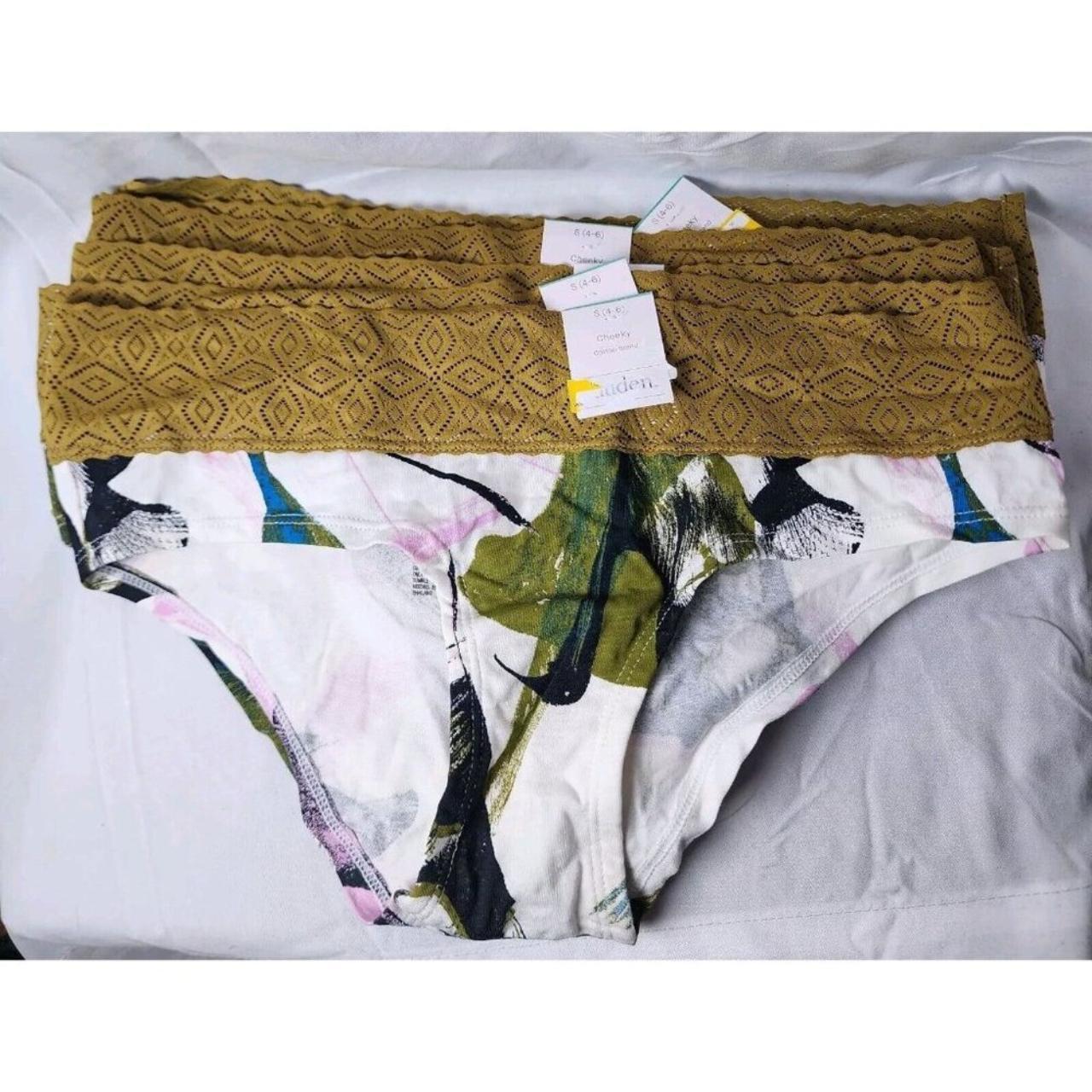 New Auden Women's Multicolor 6 Pairs Floral Cheeky... | Depop