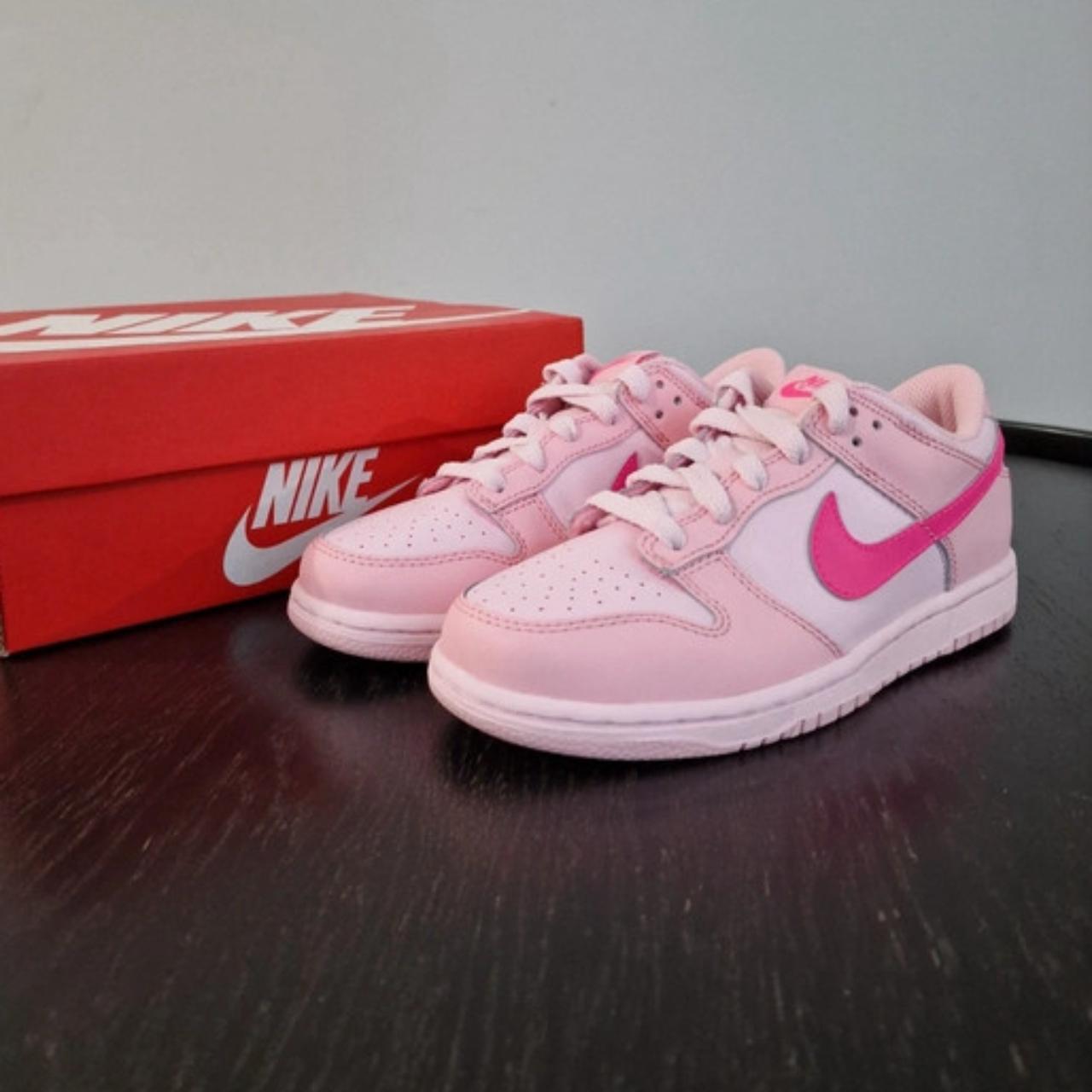 Nike Dunk Low Triple Pink Nike Dunk Low Triple Pink... - Depop