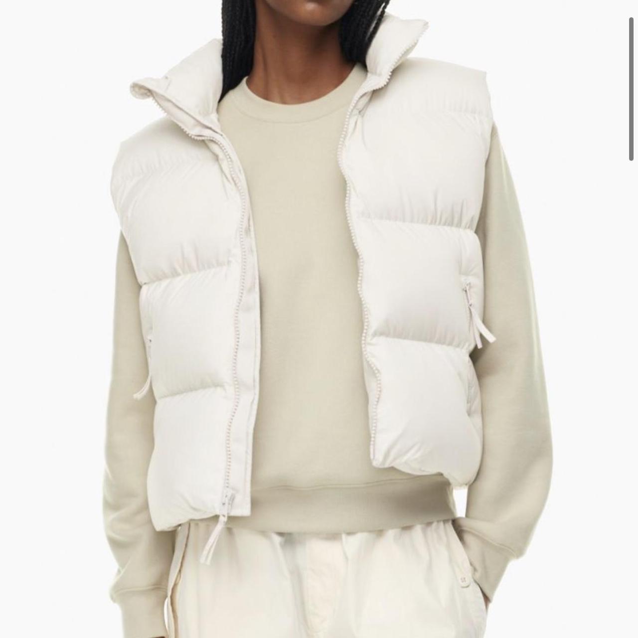 The Mega Puff Vest Light Beige never worn,... - Depop
