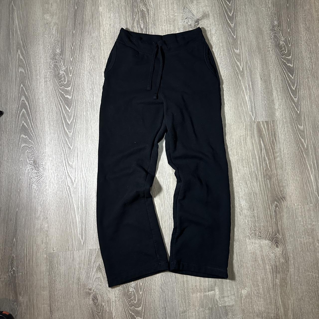 Black Baggy Cuffless Sweatpants Perfect Condition... | Depop