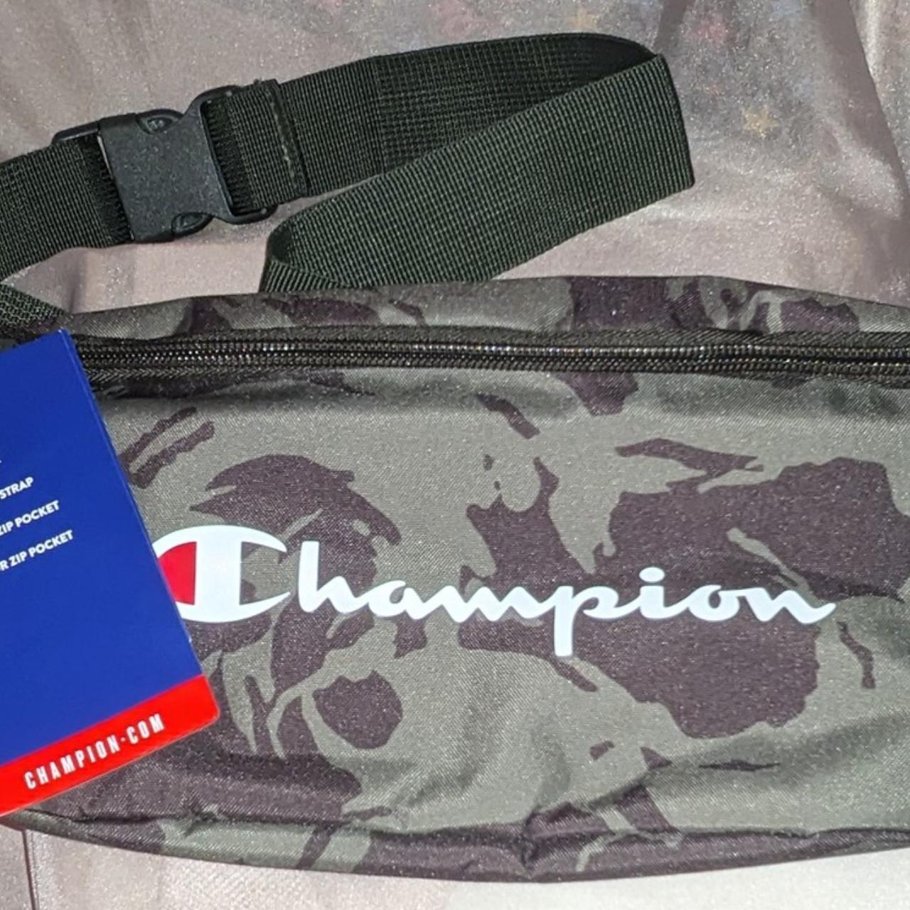 Champion fanny pack camouflage look in color. Blue... - Depop