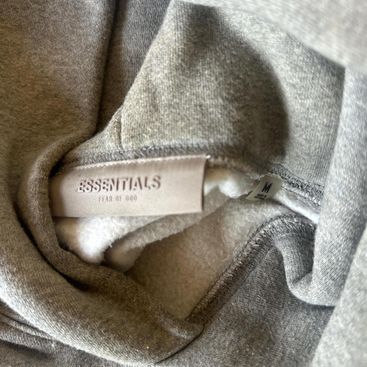Grey Essentials Hoodie Size M Oversized... - Depop