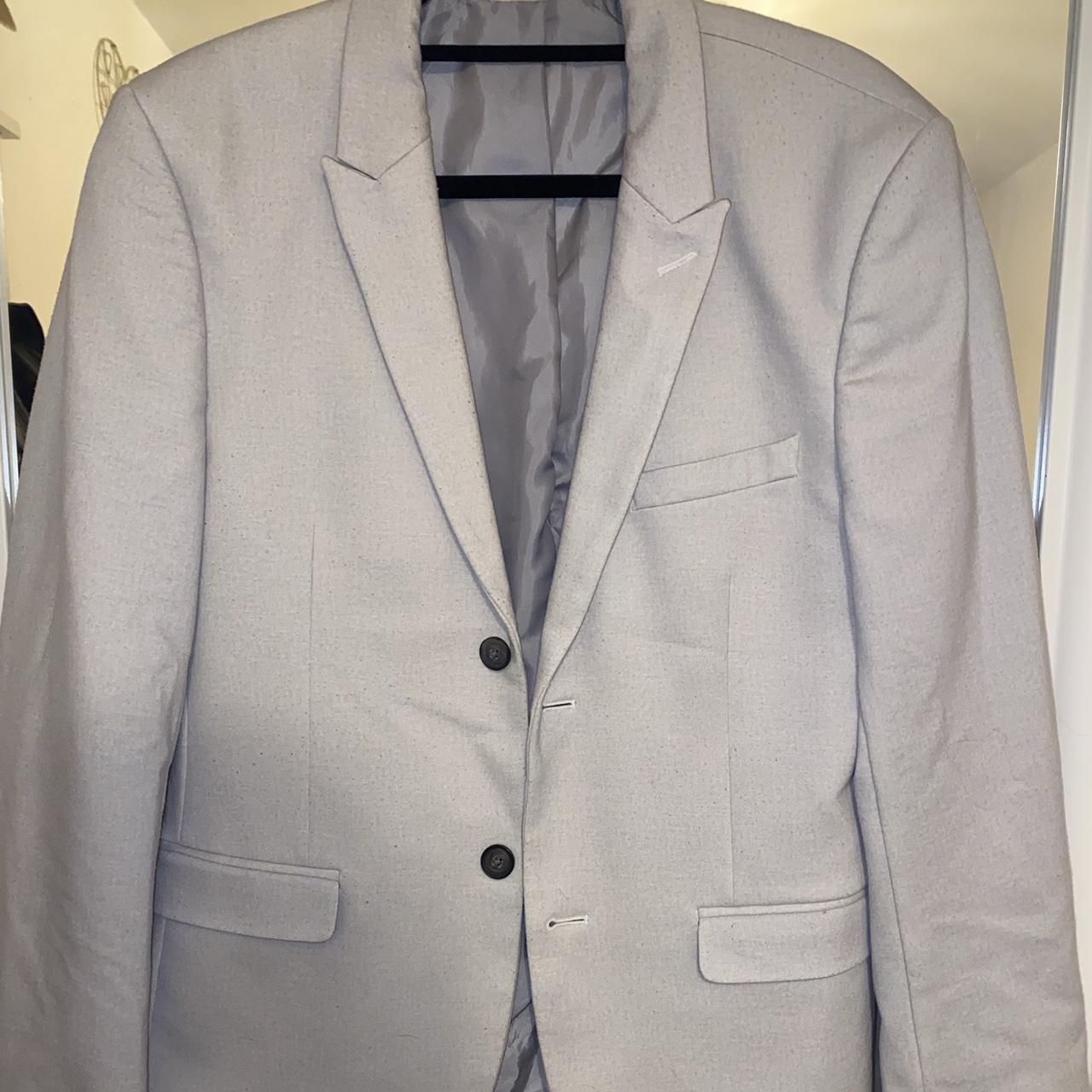 Topman light grey blazer 38R #topman #blazer... - Depop