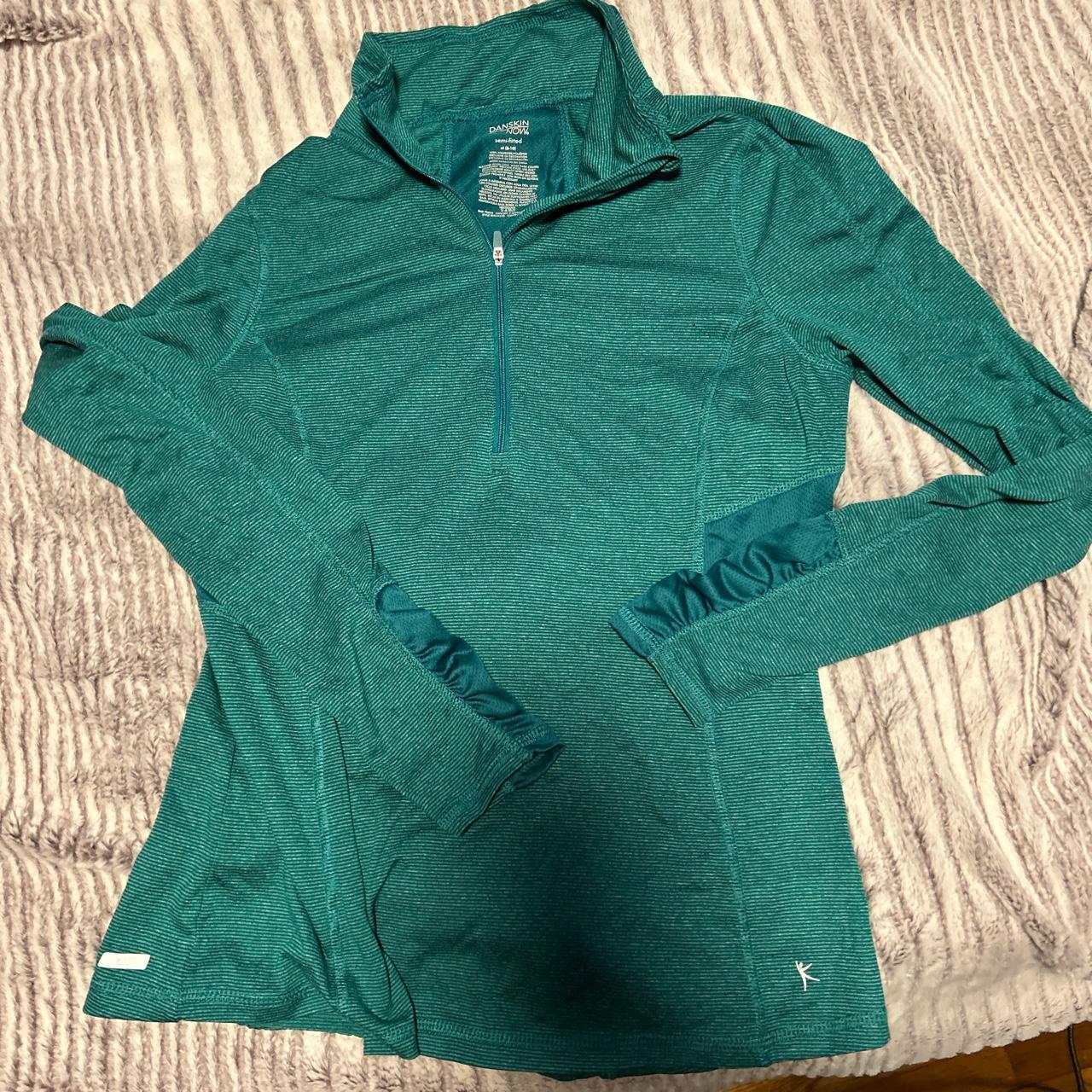 Green Danskin Long sleeve workout top -size M... - Depop