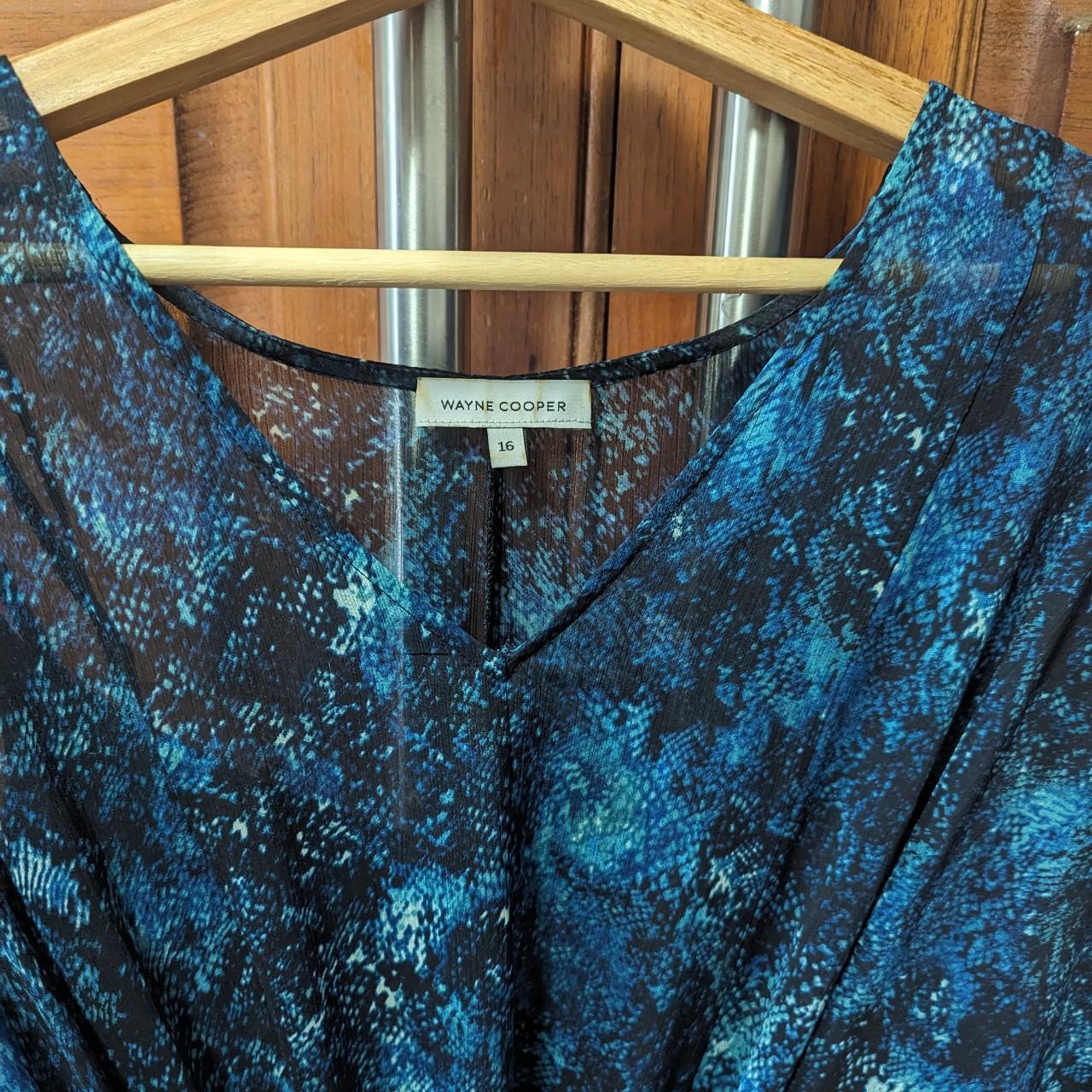 Wayne Cooper Maxi Dress Size 16 Gorgeous Blue/... - Depop