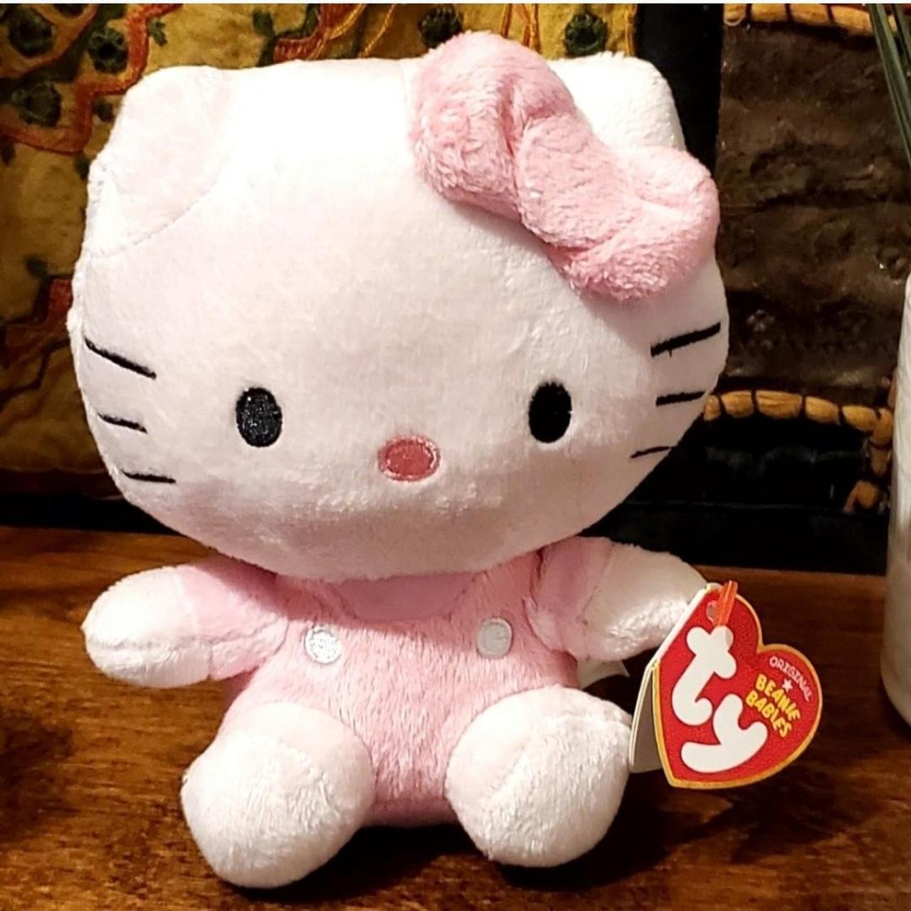 Ty Beanie Baby Hello Kitty All Pink Jumper 6" Plush... - Depop